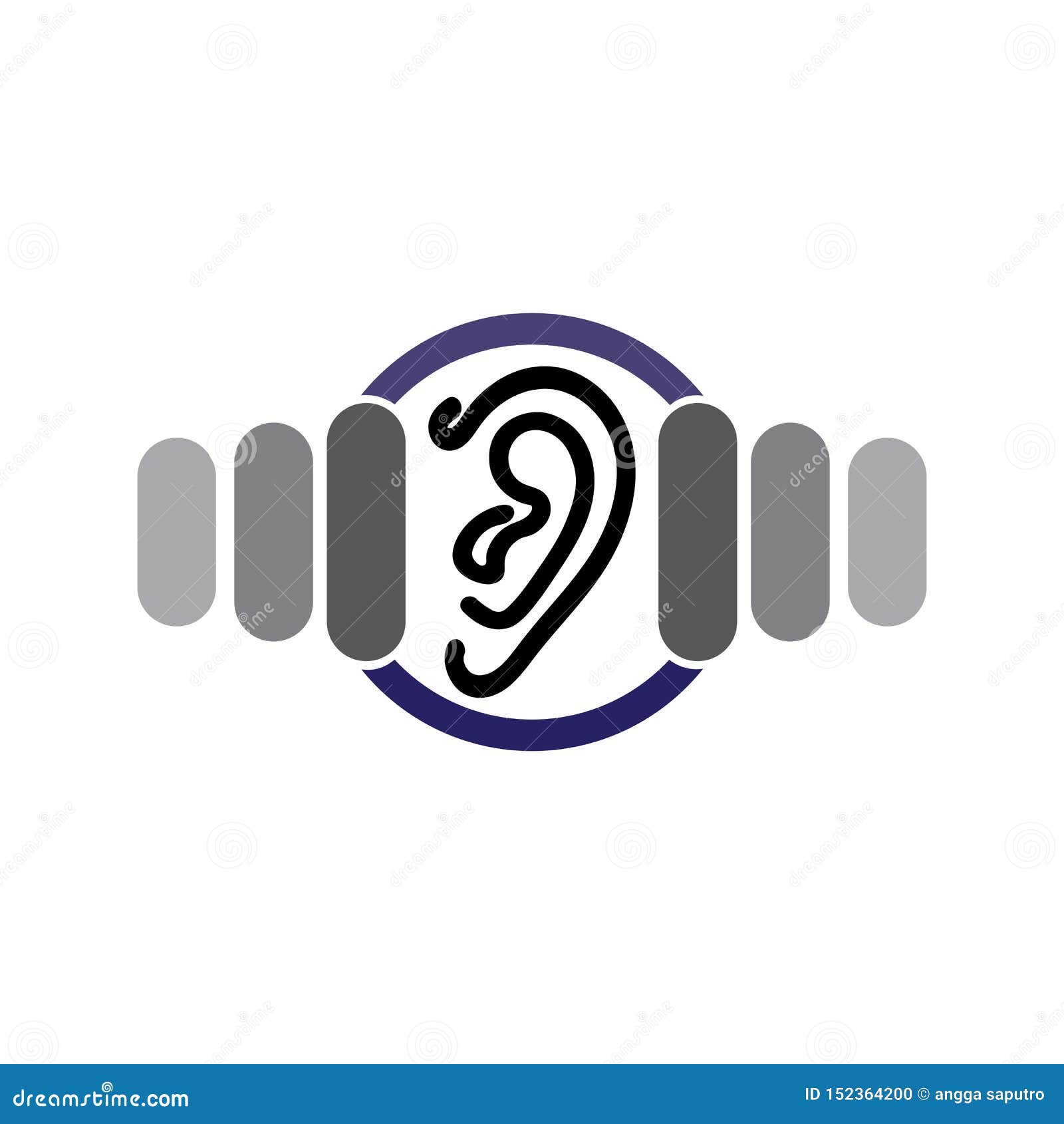 Ear and Diagnose Health Logo Desain and Vector Stock Illustration ...