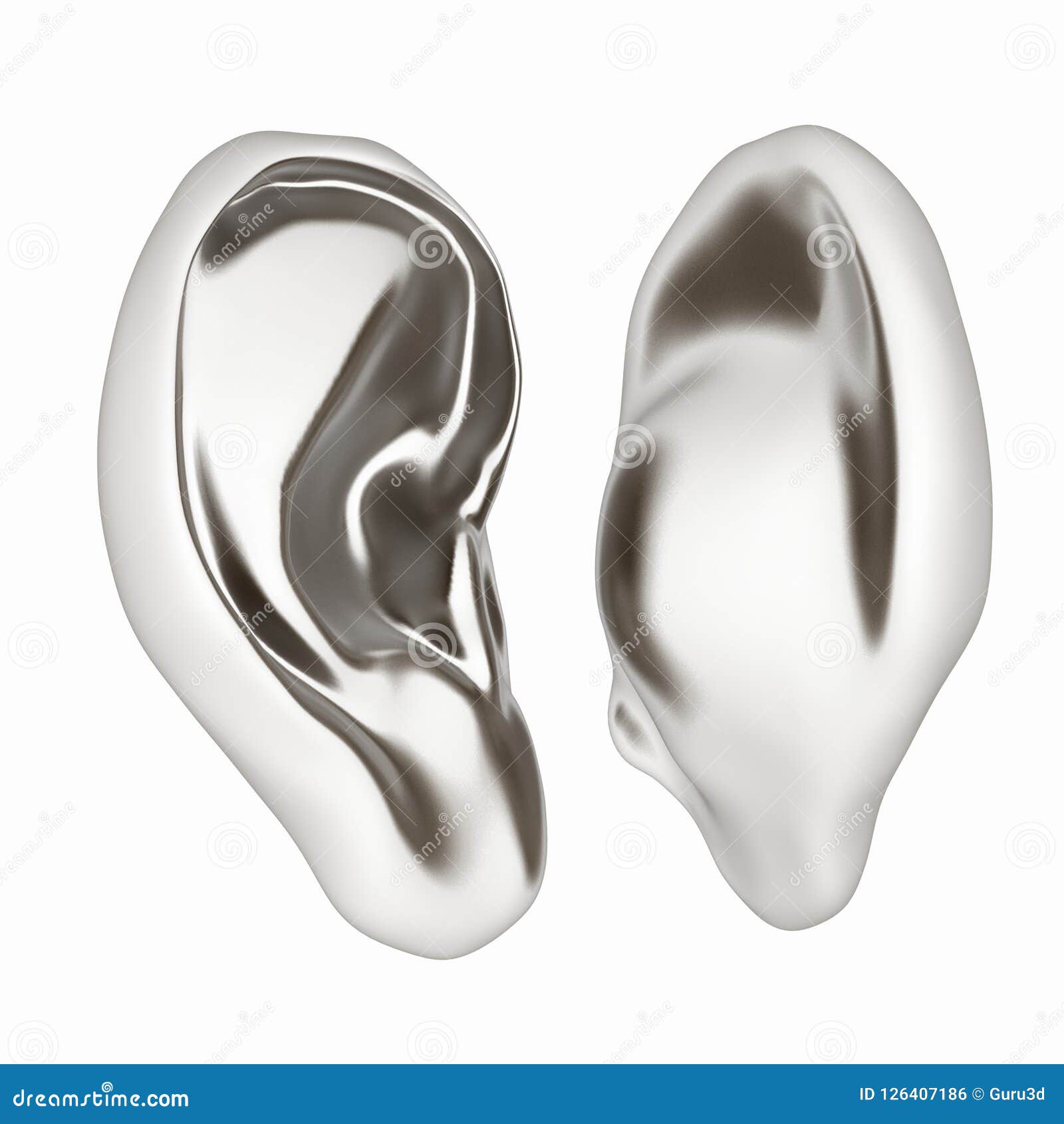 Ear digital model stock illustration. Illustration of health - 126407186