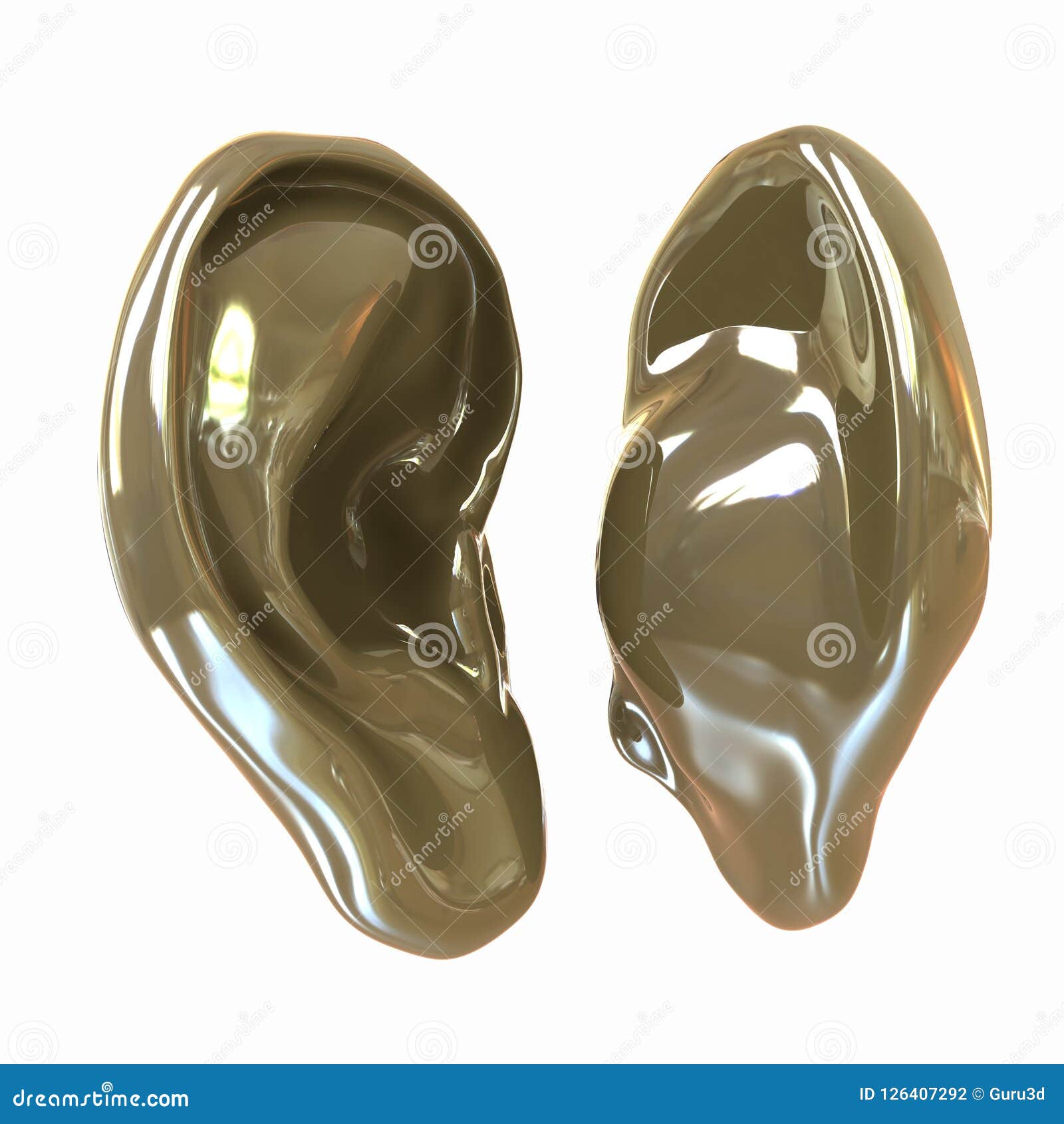 Ear digital model stock illustration. Illustration of medicine - 126407292