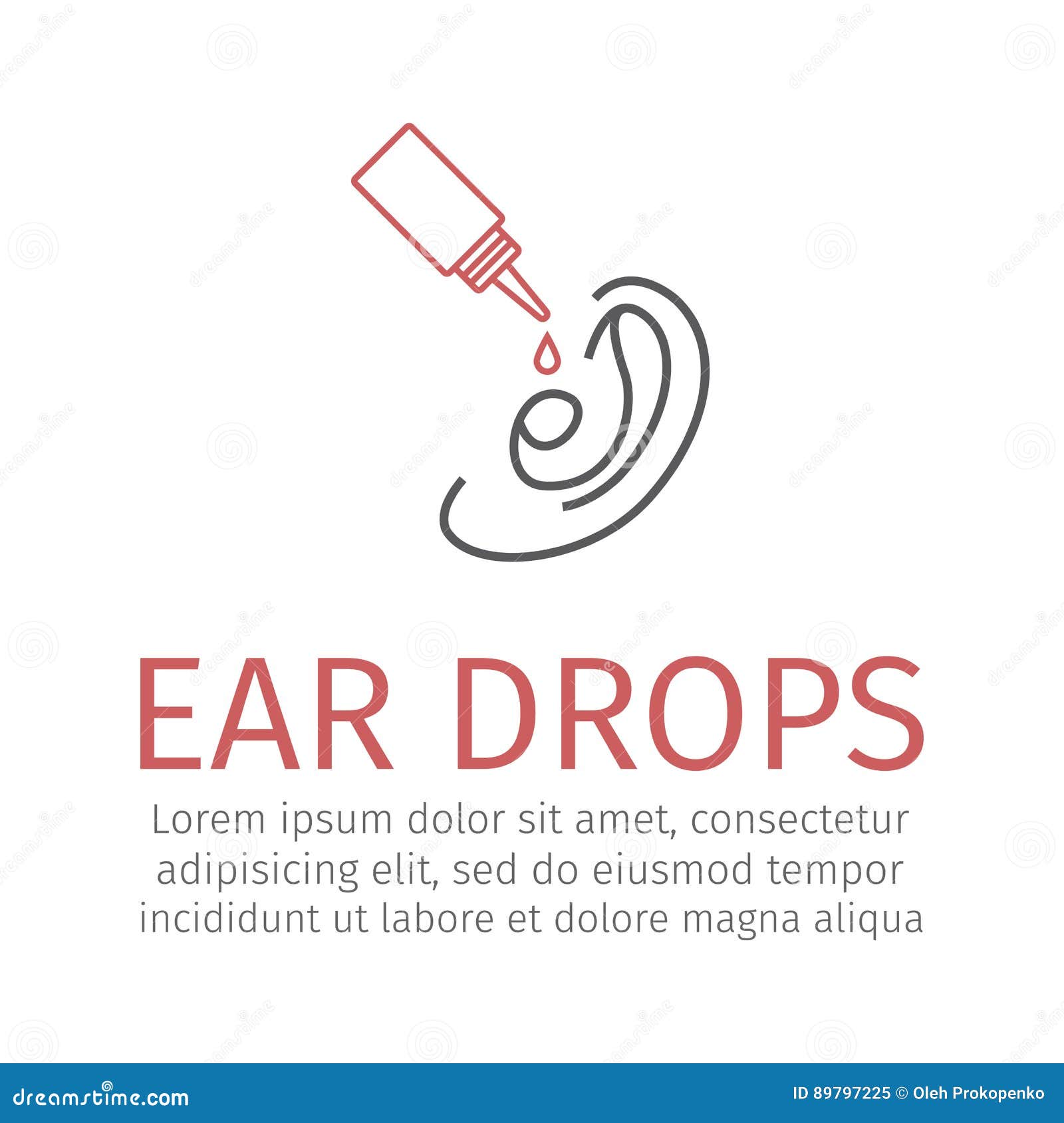 Ear Drop Icon. Vector Sign for Web Graphics. Stock Illustration ...
