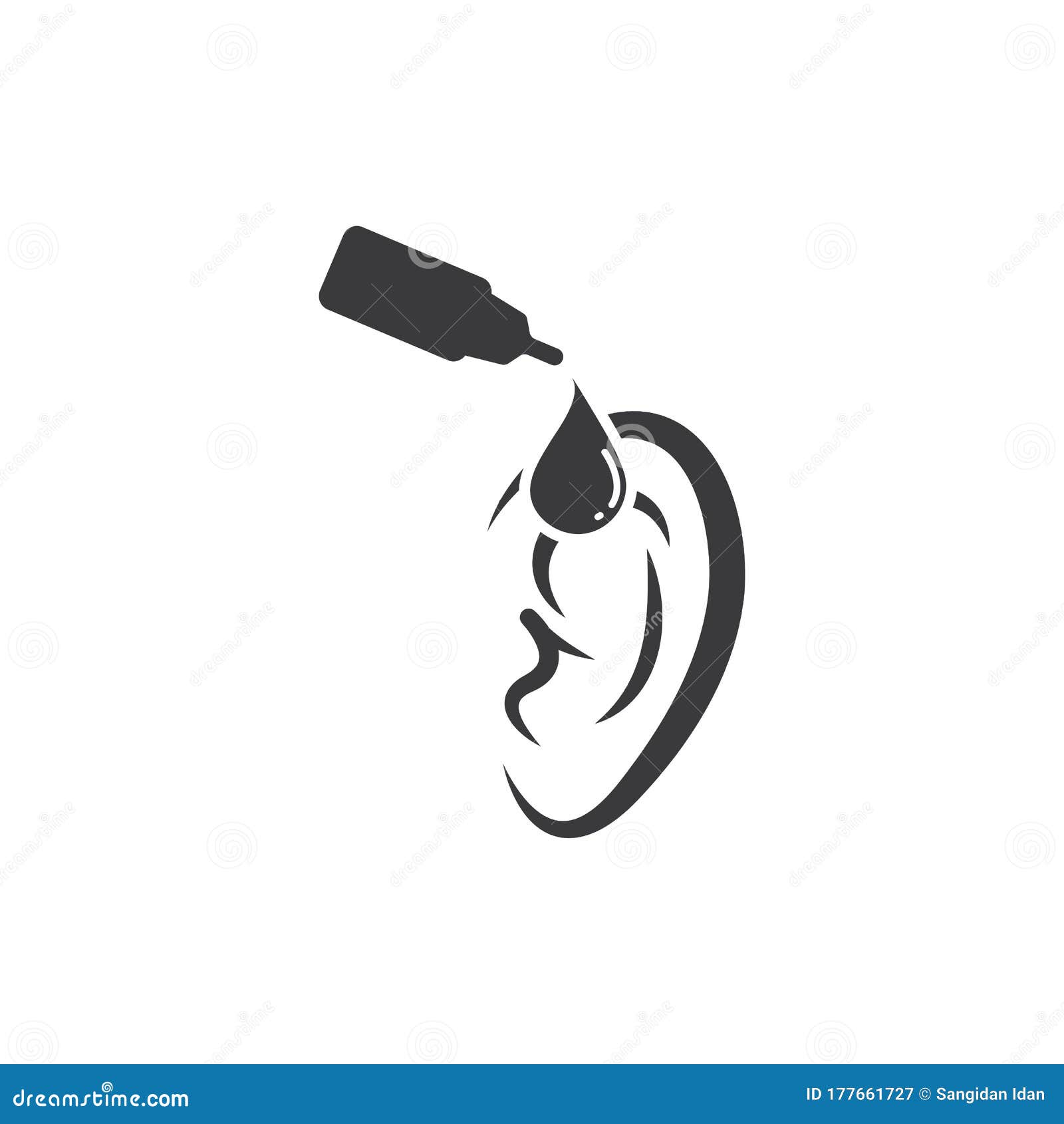 Ear Drops Vector Illustration Icon Stock Vector - Illustration of ...