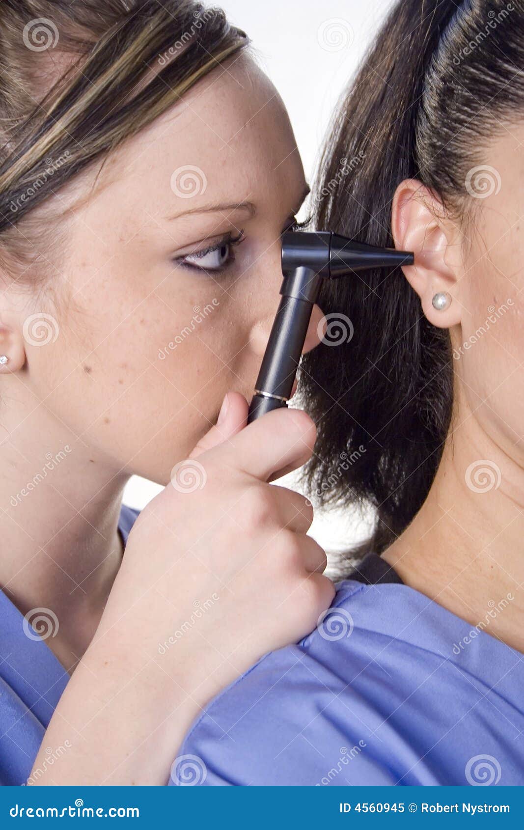 Ear exam stock image. Image of equipment, profession, patient - 4560945