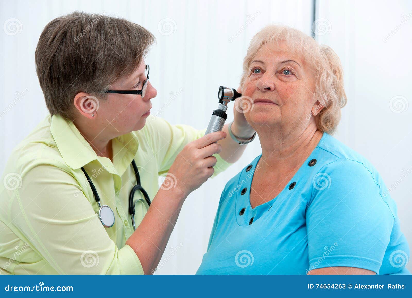 Ear examination stock image. Image of examination, adult - 74654263