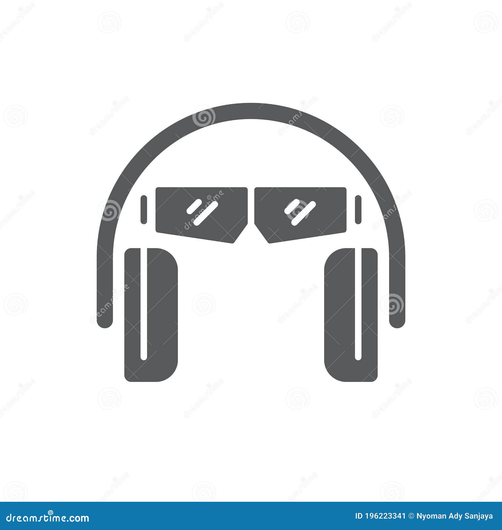 Ear and Eye Protection Vector Icon Symbol Isolated on White Background ...