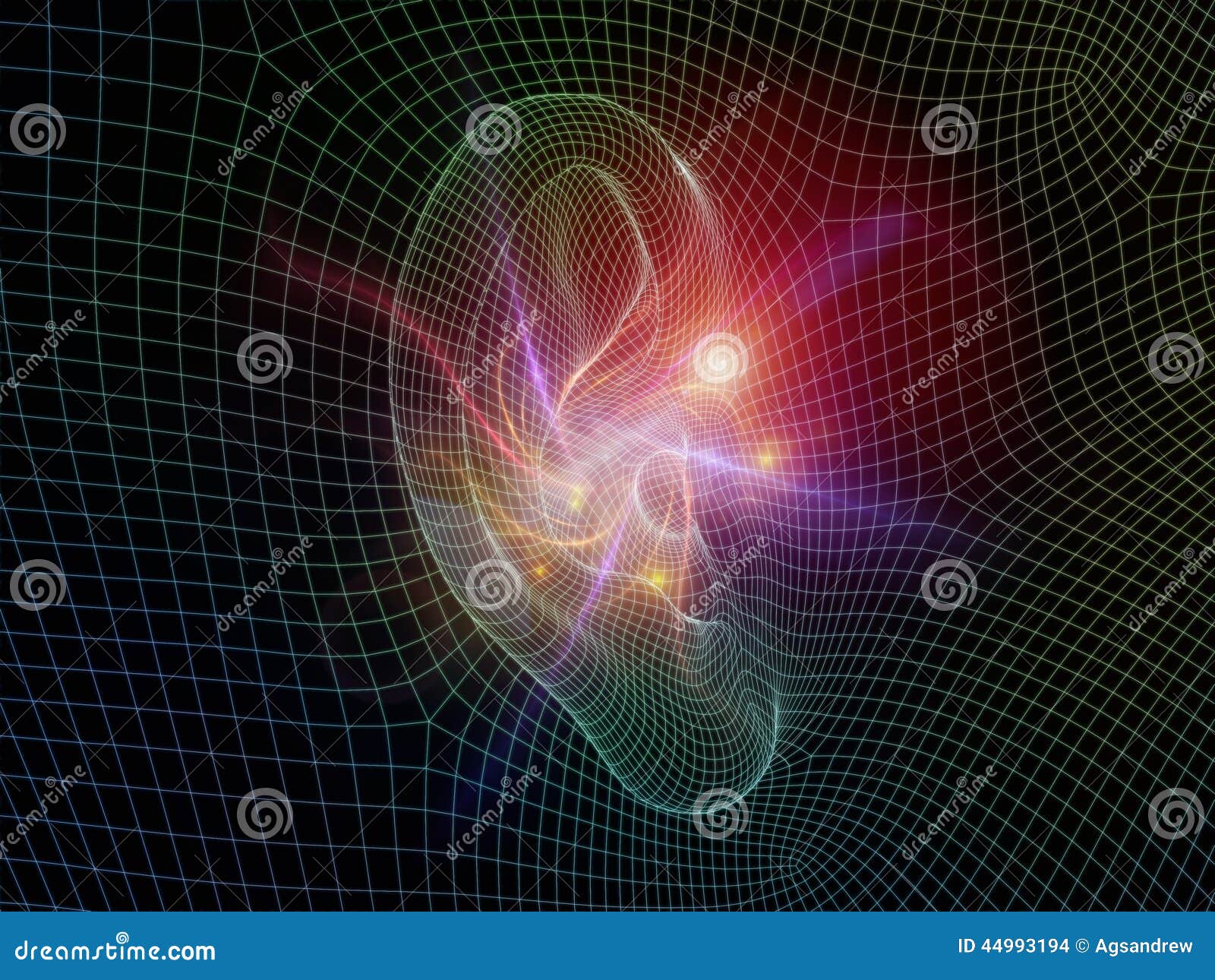 Ear Grid stock illustration. Illustration of radiate - 44993194