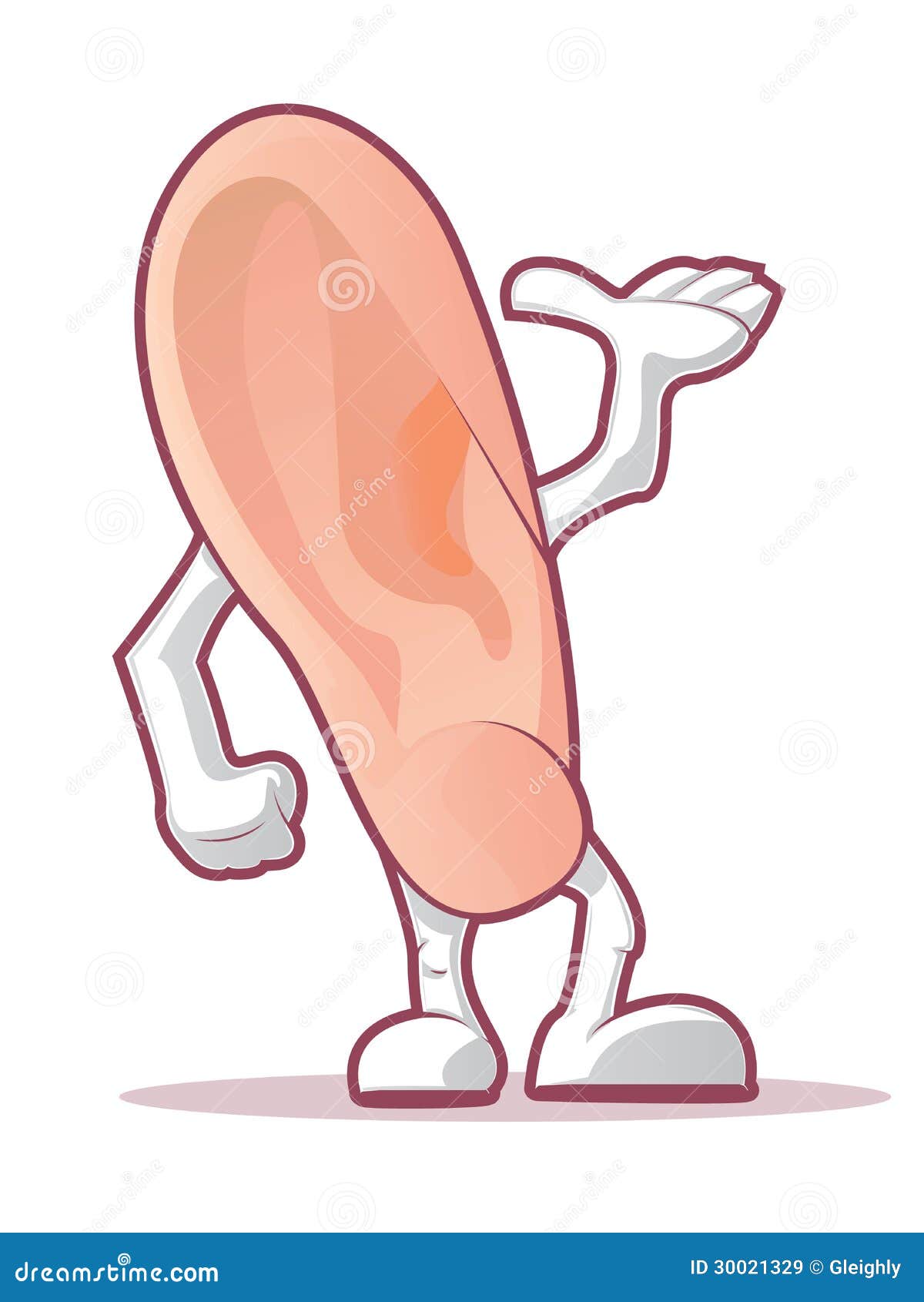 Ear Cartoon Character stock vector. Illustration of healthy - 30021329