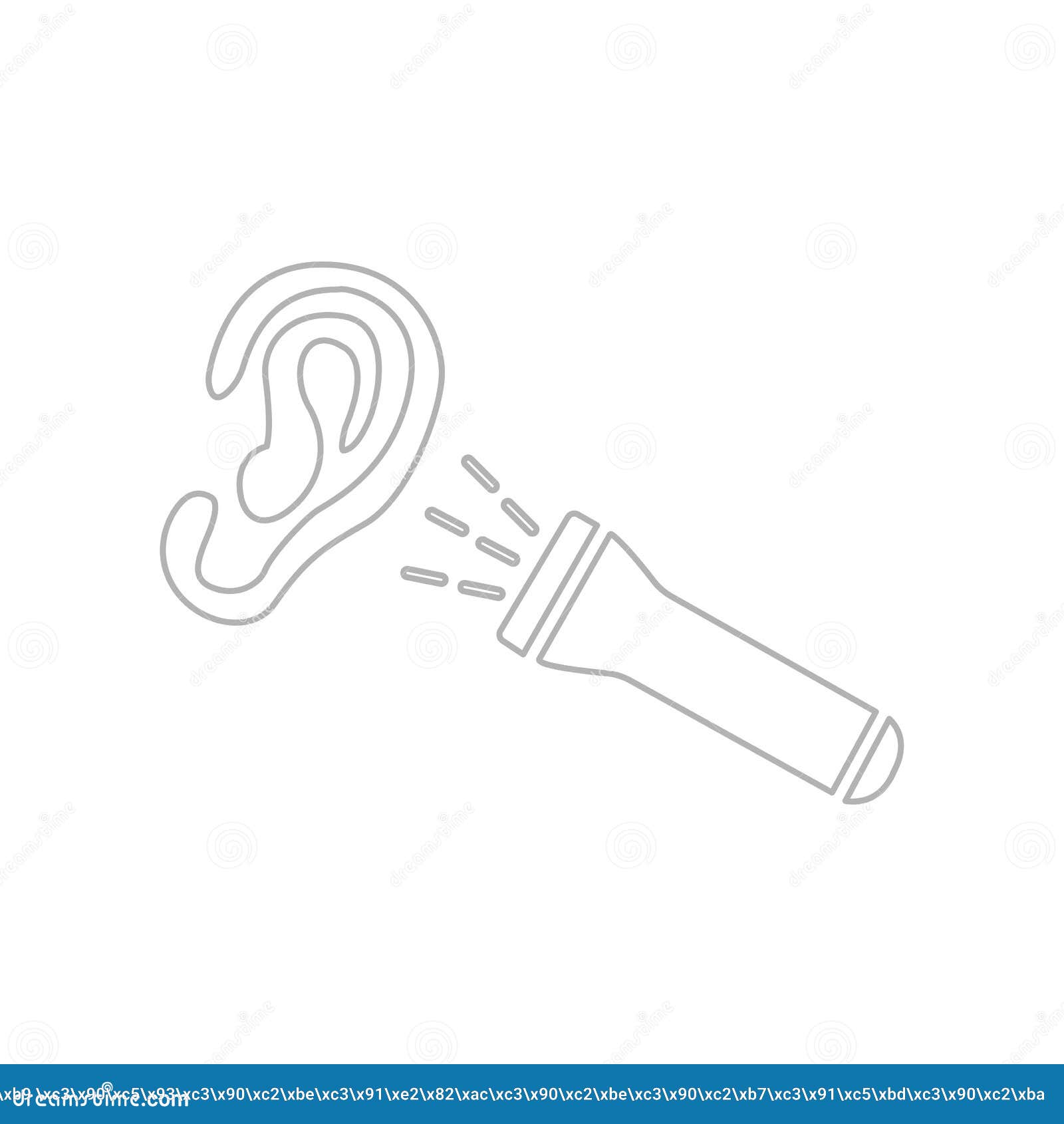 Ear Health Check Icon, Vector Illustration Stock Vector - Illustration ...