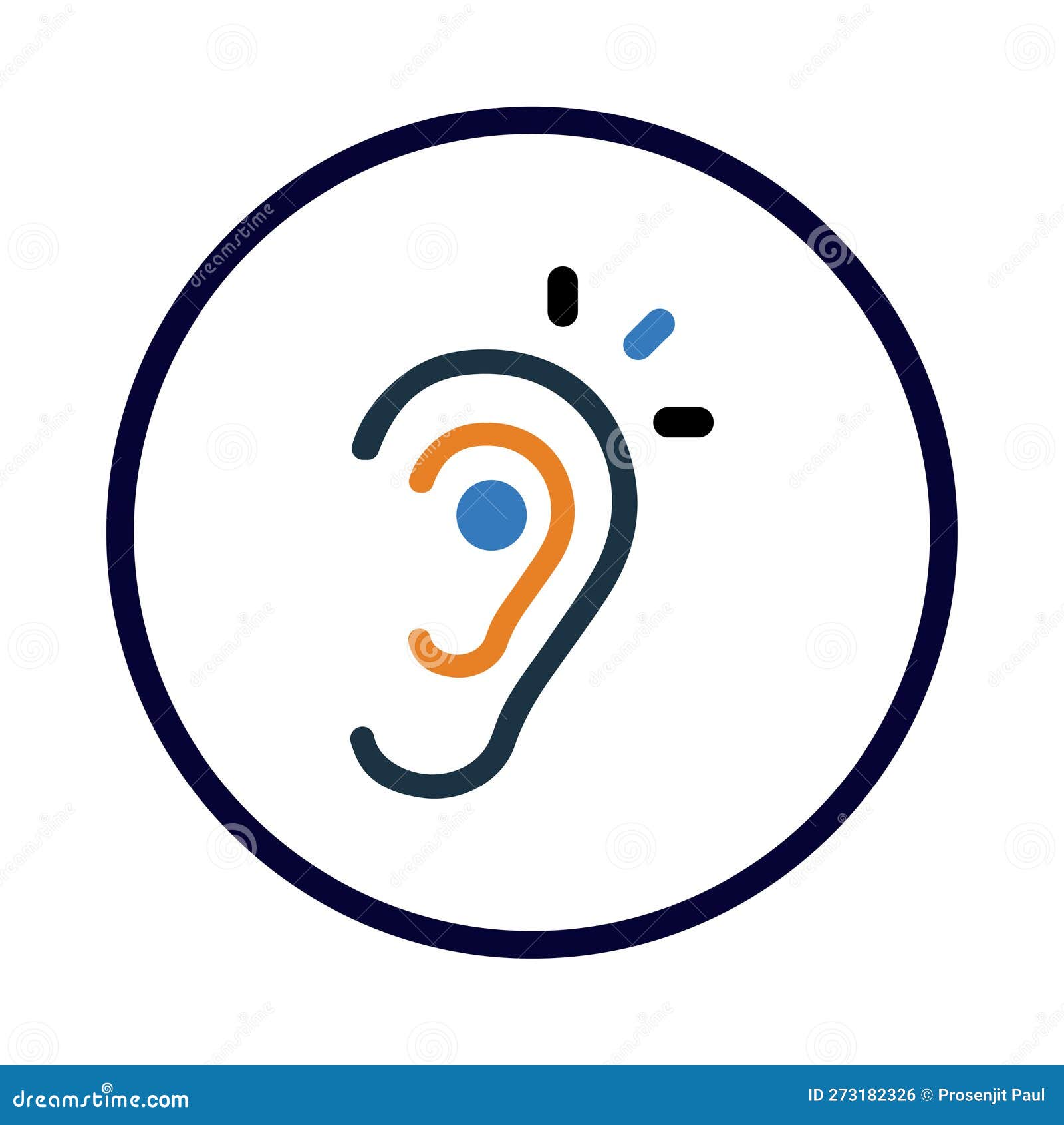 Ear, Hear, Audiology, Ear Audiology Icon Stock Vector - Illustration of ...