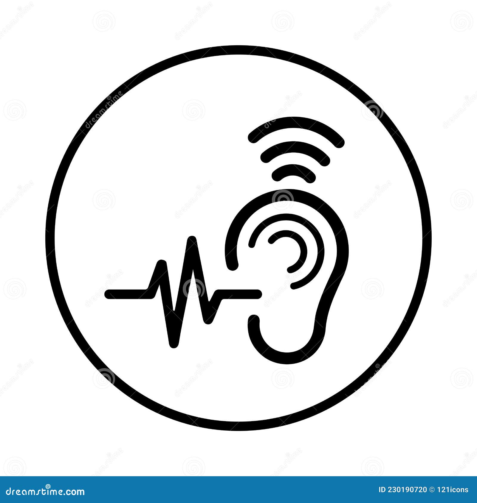 Ear, Hear, Hearing Icon. Black Vector Graphics Stock Vector ...