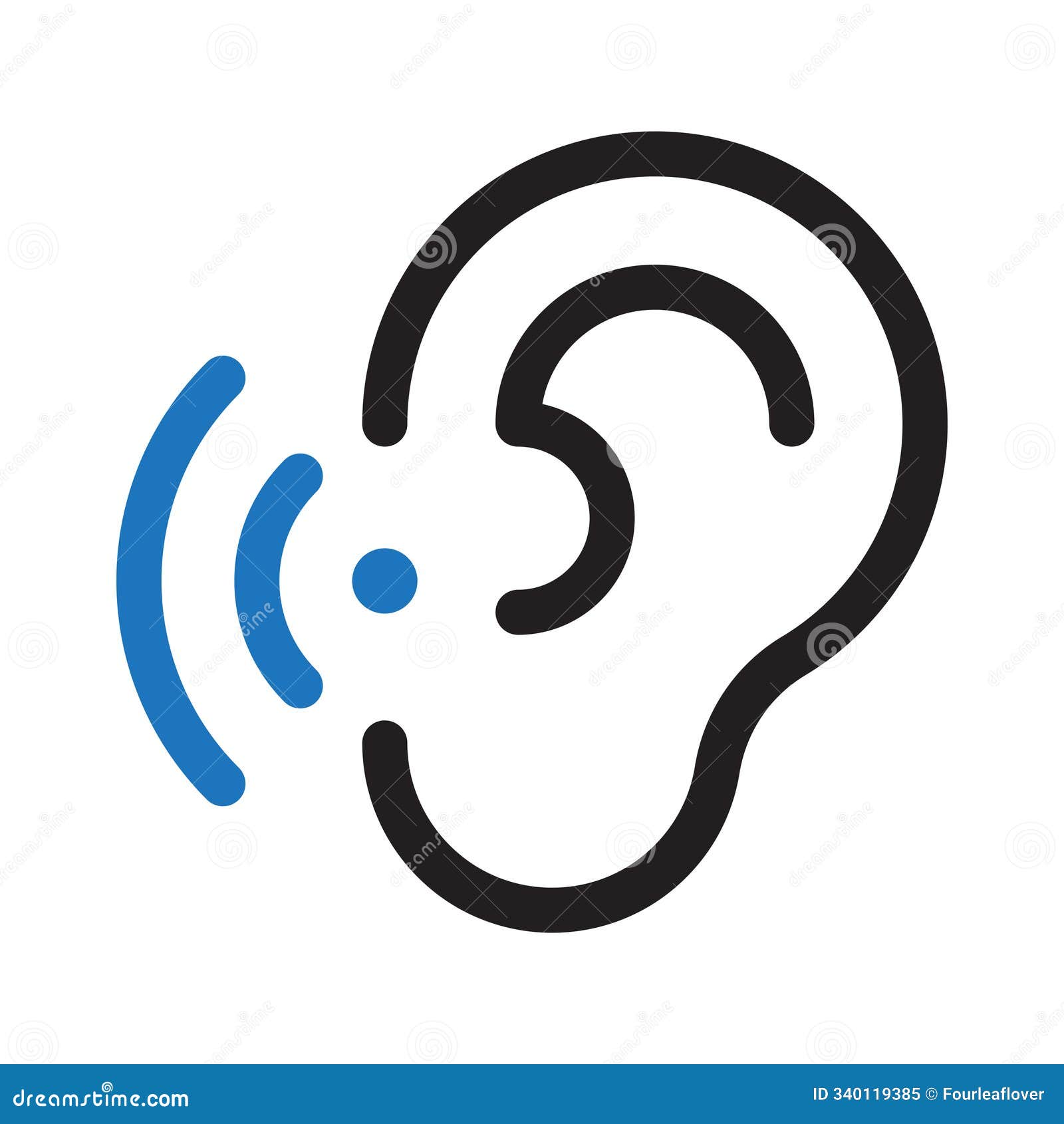 Hearing. Icon Of One Of Five Senses Cartoon Vector | CartoonDealer.com ...
