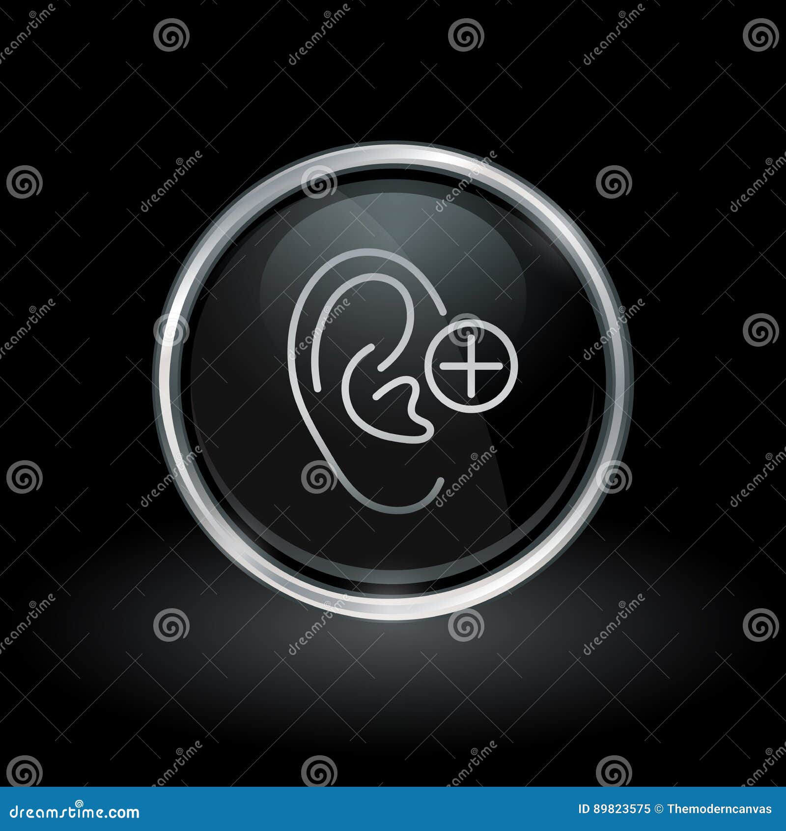 Ear Icon Black Stock Illustrations – 24,633 Ear Icon Black Stock ...