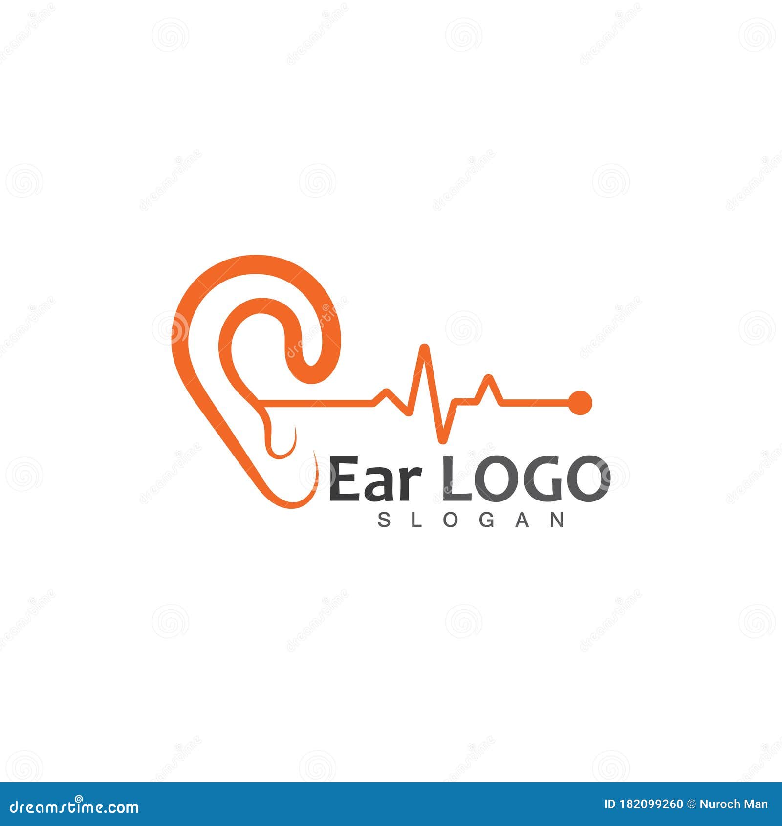 Ear Hearing Logo Template Vector Icon. Stock Vector - Illustration of ...