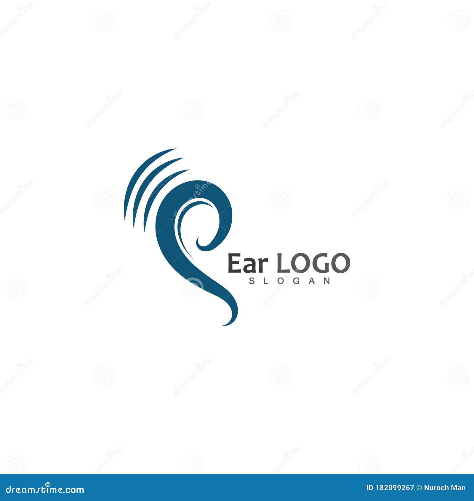 Ear Hearing Logo Template Vector Icon. Stock Vector - Illustration of ...