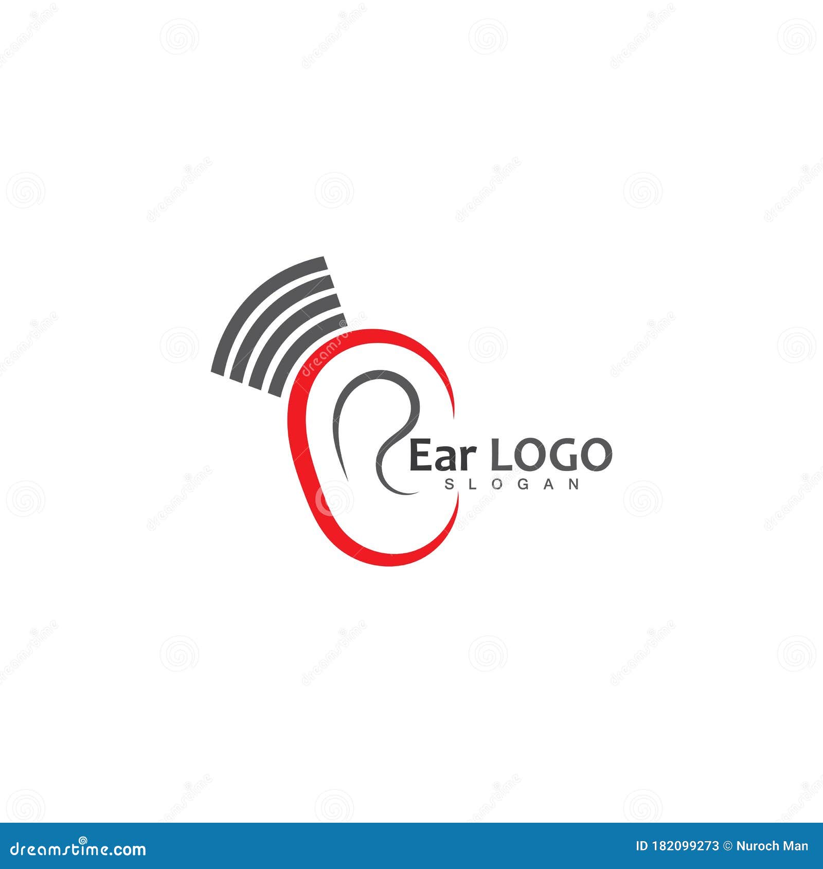 Ear Hearing Logo Template Vector Icon. Stock Vector - Illustration of ...