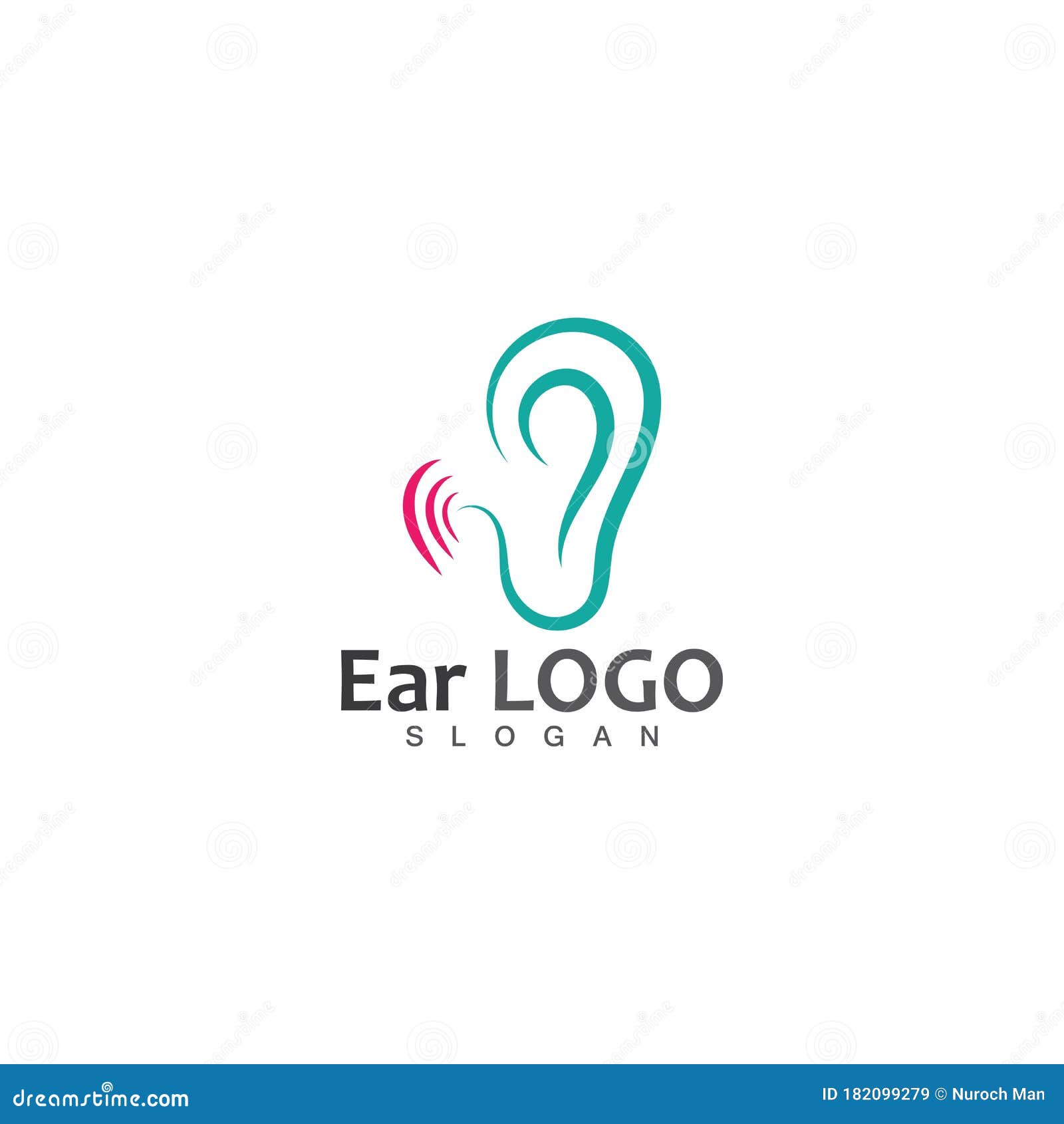 Ear Hearing Logo Template Vector Icon. Stock Vector - Illustration of ...