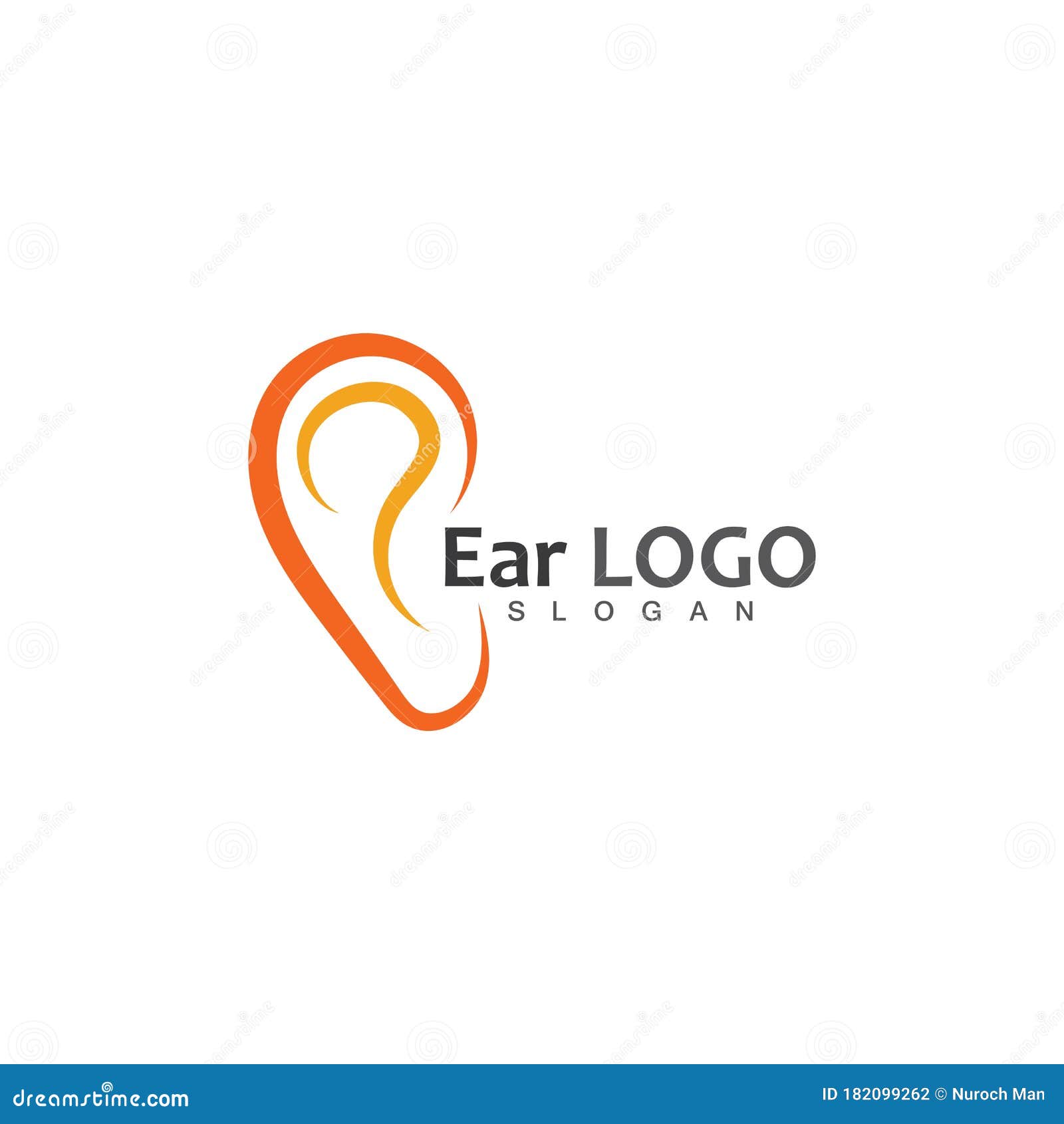 Ear Hearing Logo Template Vector Icon. Stock Vector - Illustration of ...