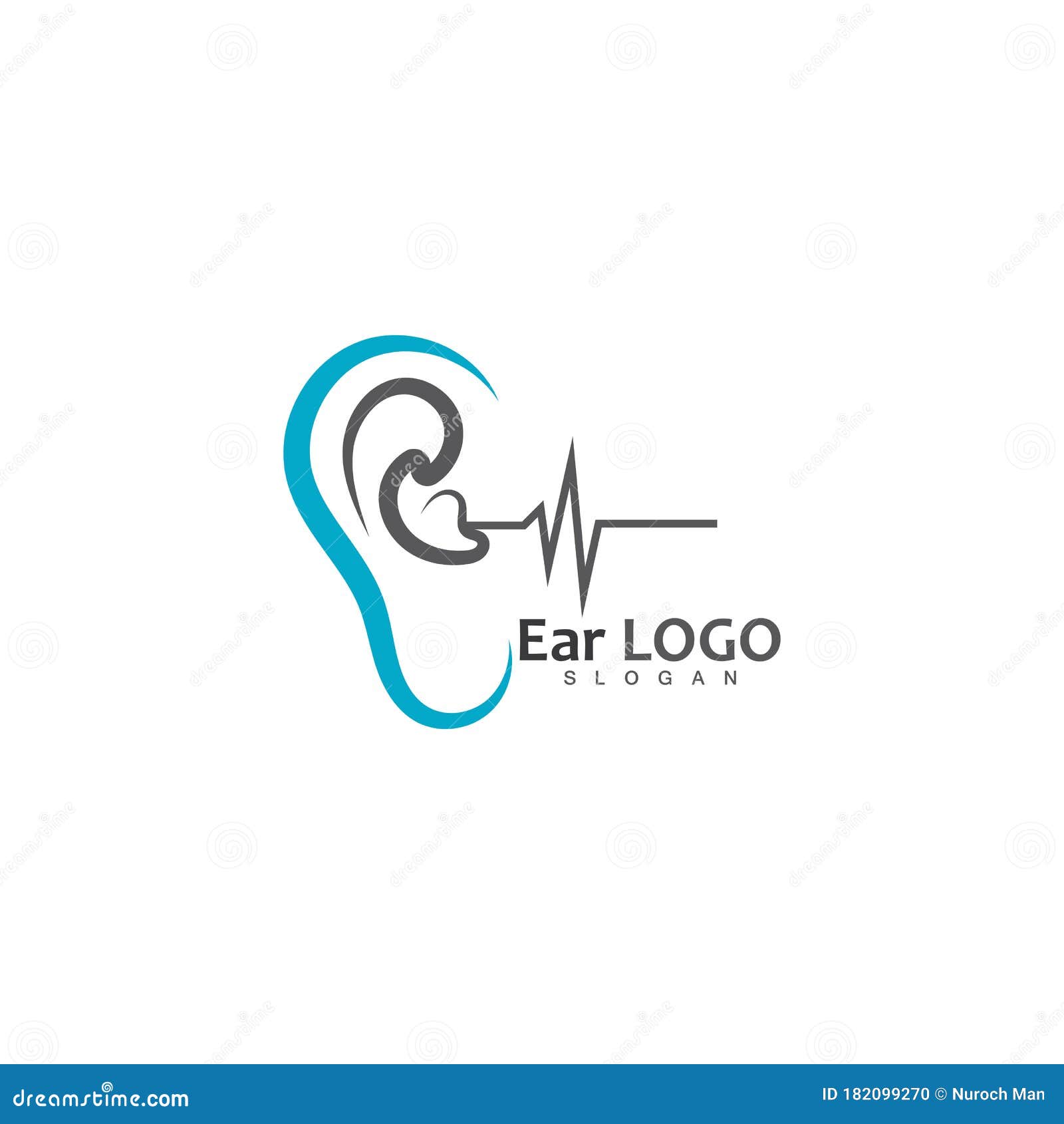 Ear Hearing Logo Template Vector Icon. Stock Vector - Illustration of ...