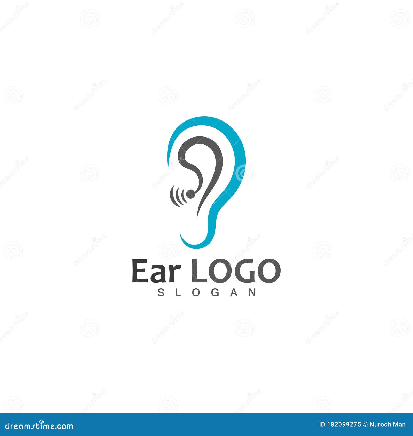 Ear Hearing Logo Template Vector Icon. Stock Vector - Illustration of ...