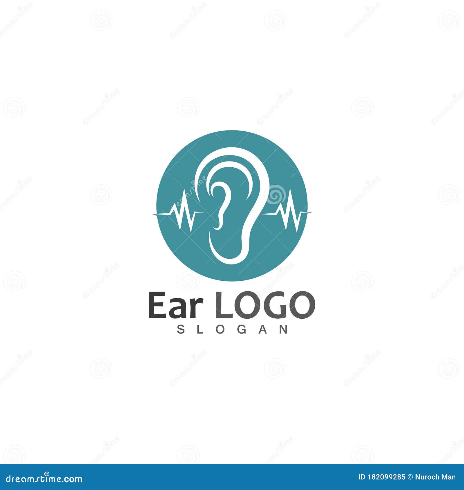 Ear Hearing Logo Template Vector Icon. Stock Vector - Illustration of ...
