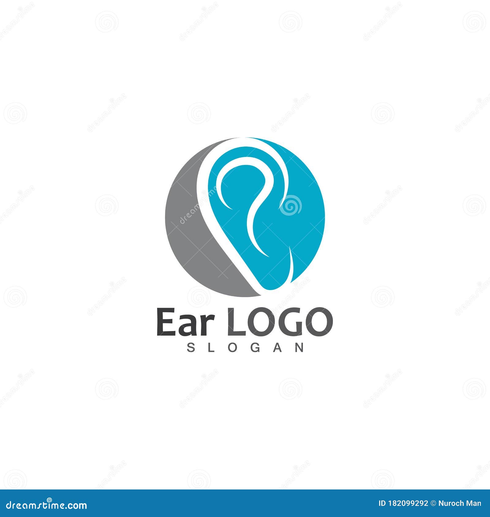 Ear Hearing Logo Template Vector Icon. Stock Vector - Illustration of ...