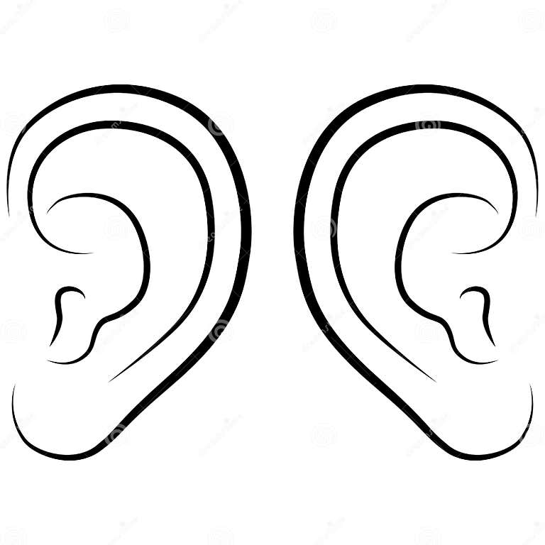 Ear stock illustration. Illustration of deafness, beauty - 58491488