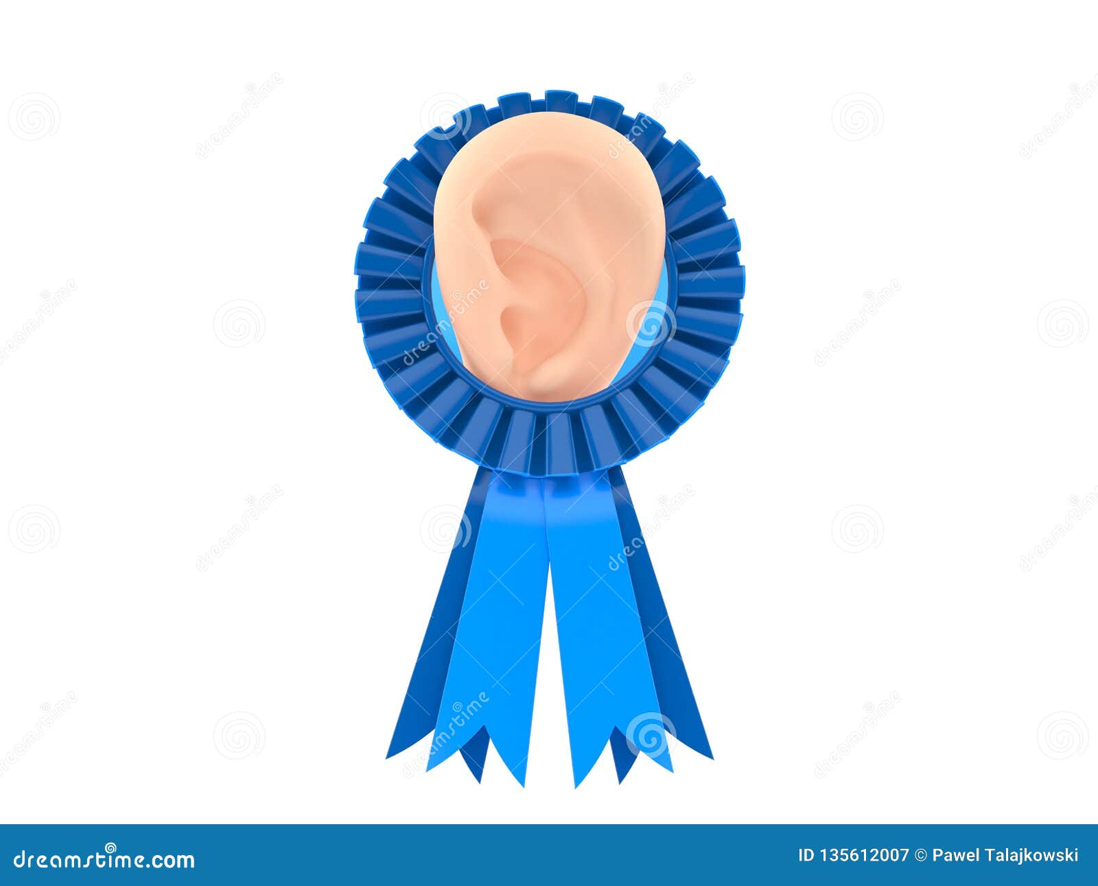 Ear inside award ribbon stock illustration. Illustration of sensory ...