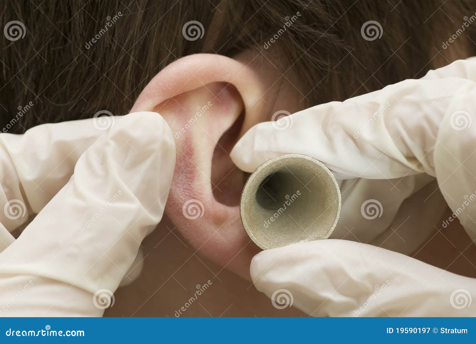 Ear investigation stock image. Image of healthcare, health - 19590197
