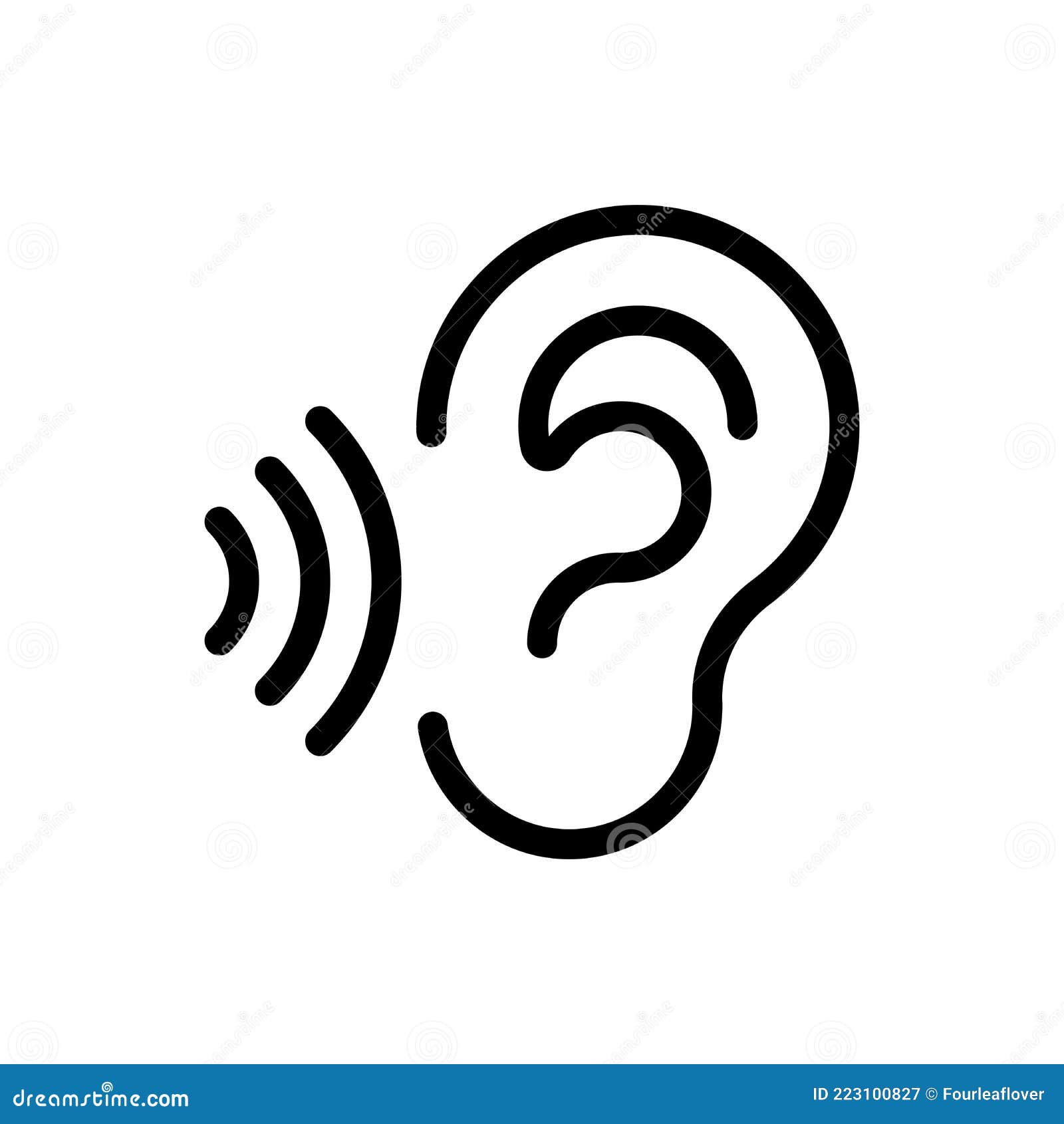 Ear Listening Hearing Audio Sound Waves Vector Icon Stock Vector ... Ear Listening Hearing Audio Sound Waves Vector Icon Stock Vector ...