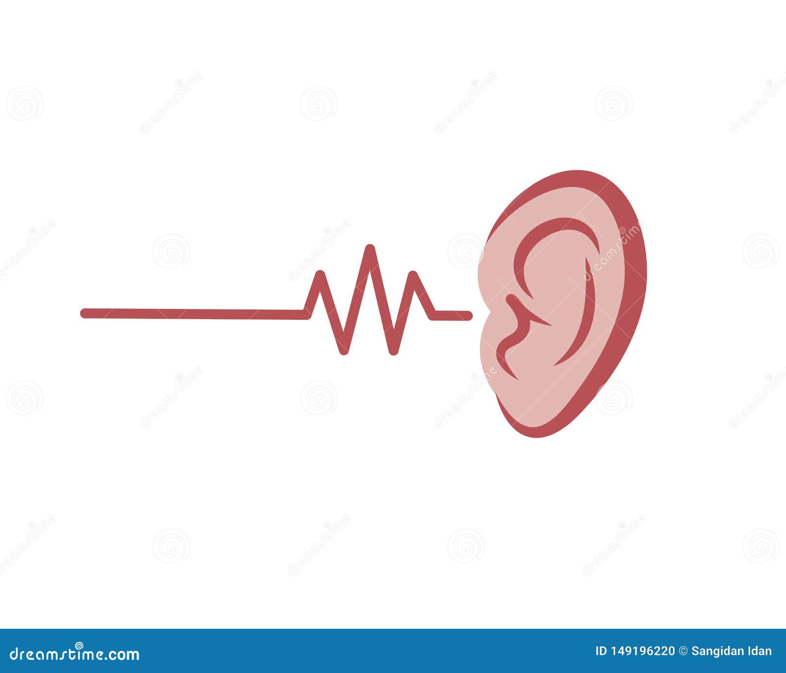 Ear Logo Icon Vector Design Illustration Stock Vector - Illustration of ...
