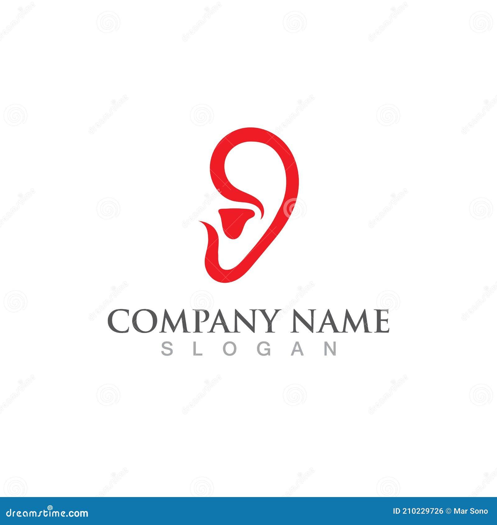 Ear Logo and Symbol Vector Image Stock Vector - Illustration of logo ...