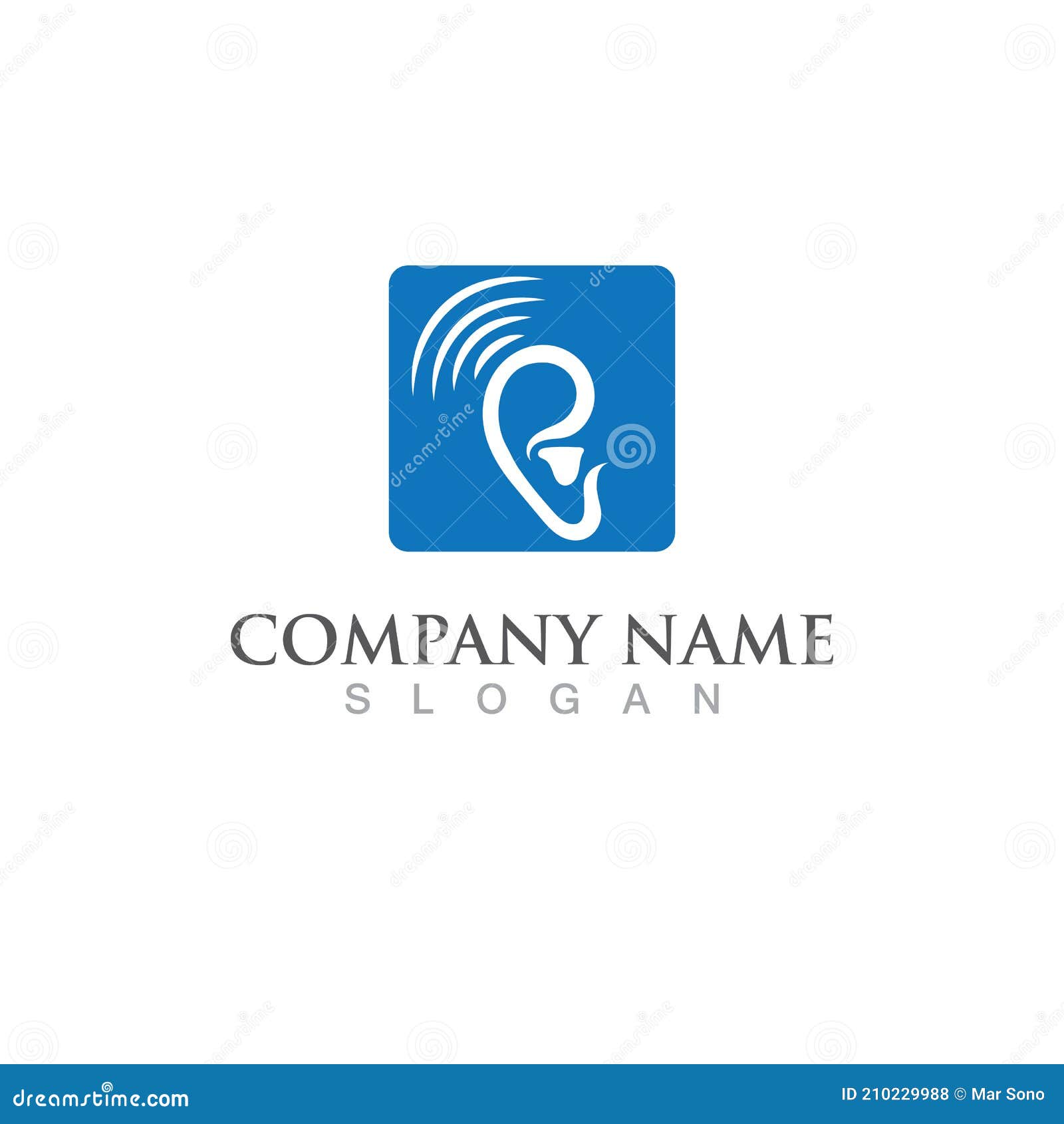 Ear Logo and Symbol Vector Image Stock Vector - Illustration of head ...