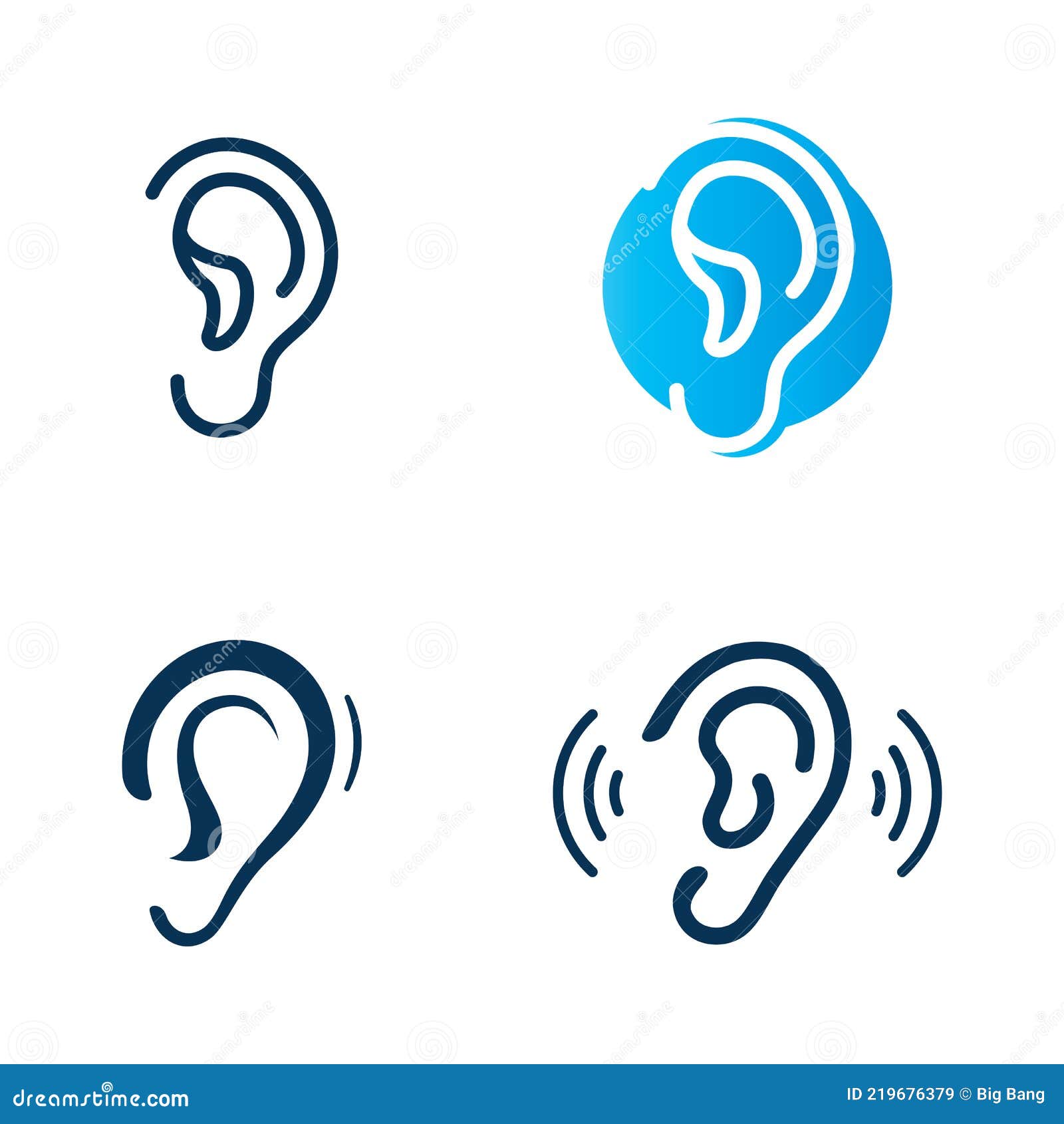 Ear Logo Template Vector Icon Stock Vector - Illustration of deafness ...