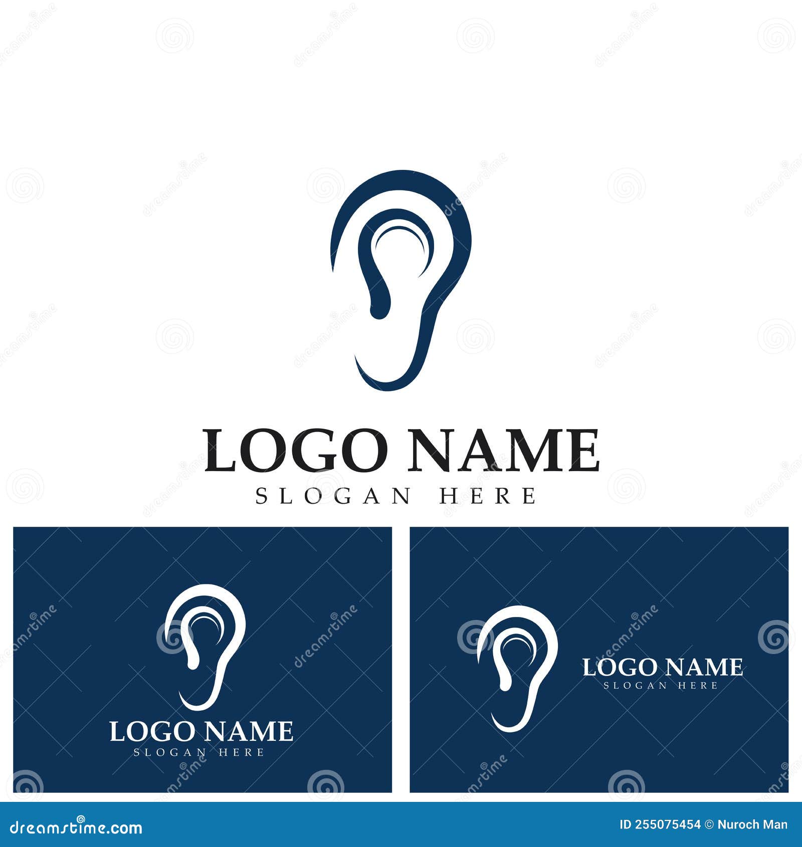 Ear Logo Template Vector Icon. Stock Vector - Illustration of graphic ...