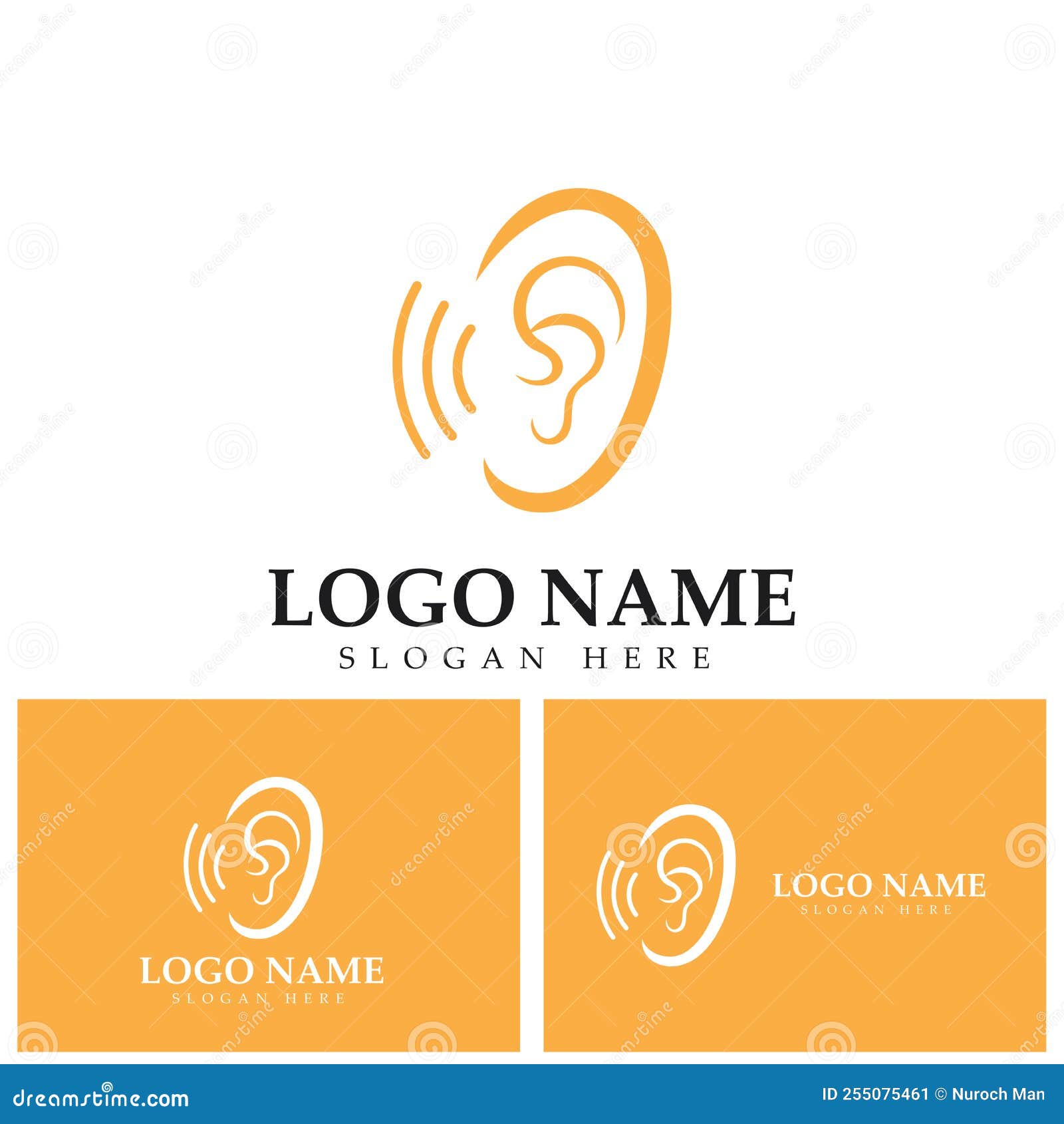 Ear Logo Template Vector Icon. Stock Vector - Illustration of element ...