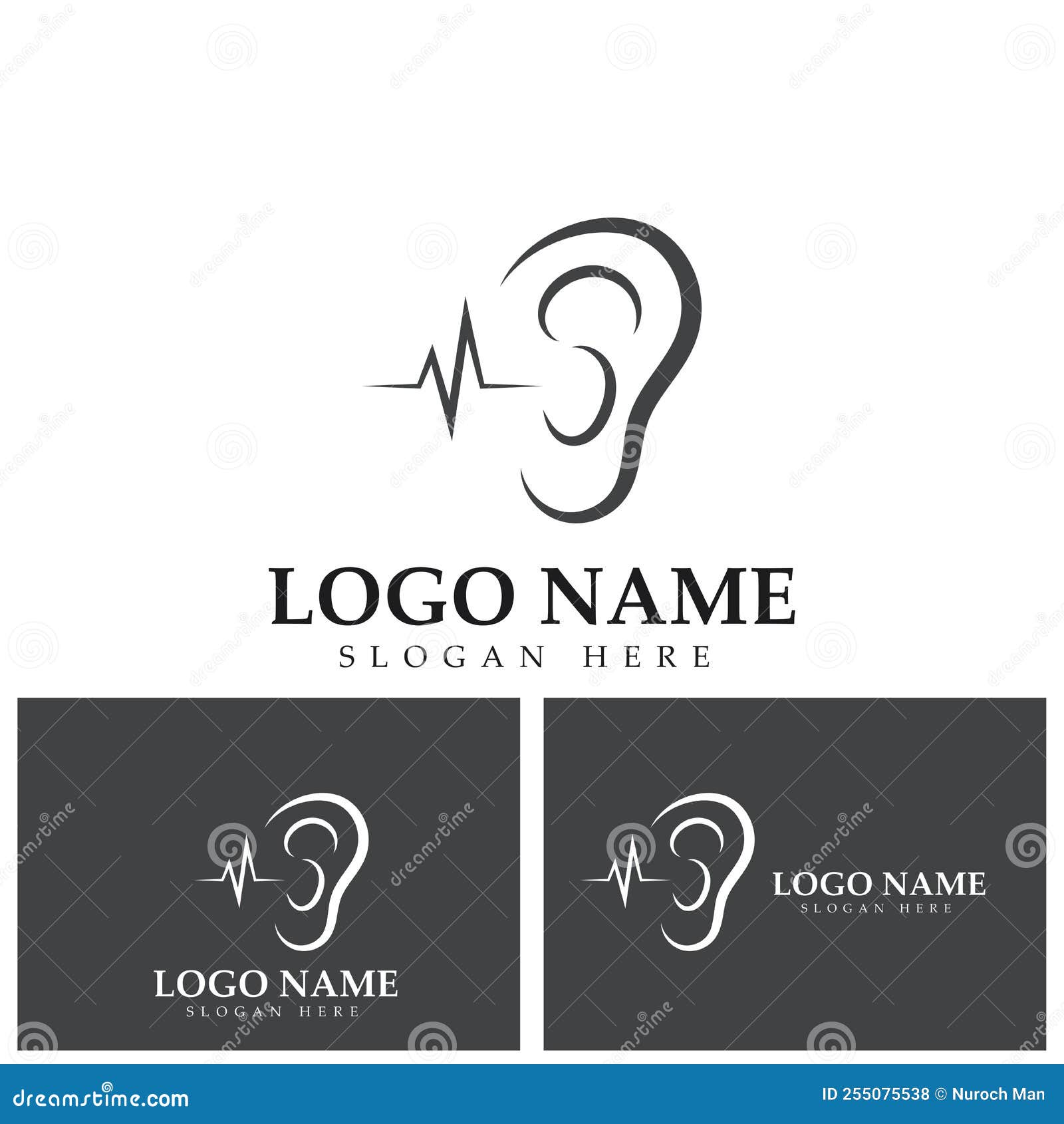 Ear Logo Template Vector Icon. Stock Vector - Illustration of health ...