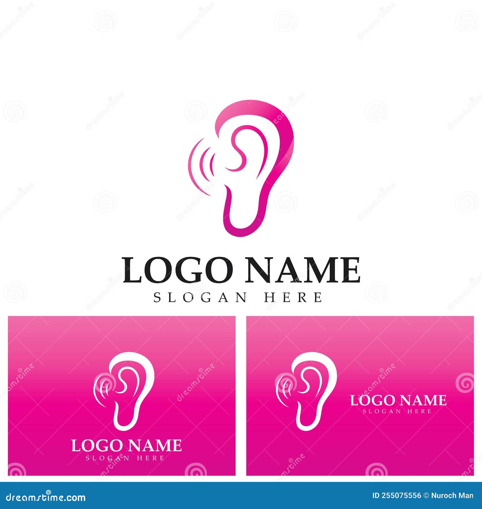 Ear Logo Template Vector Icon. Stock Vector - Illustration of design ...