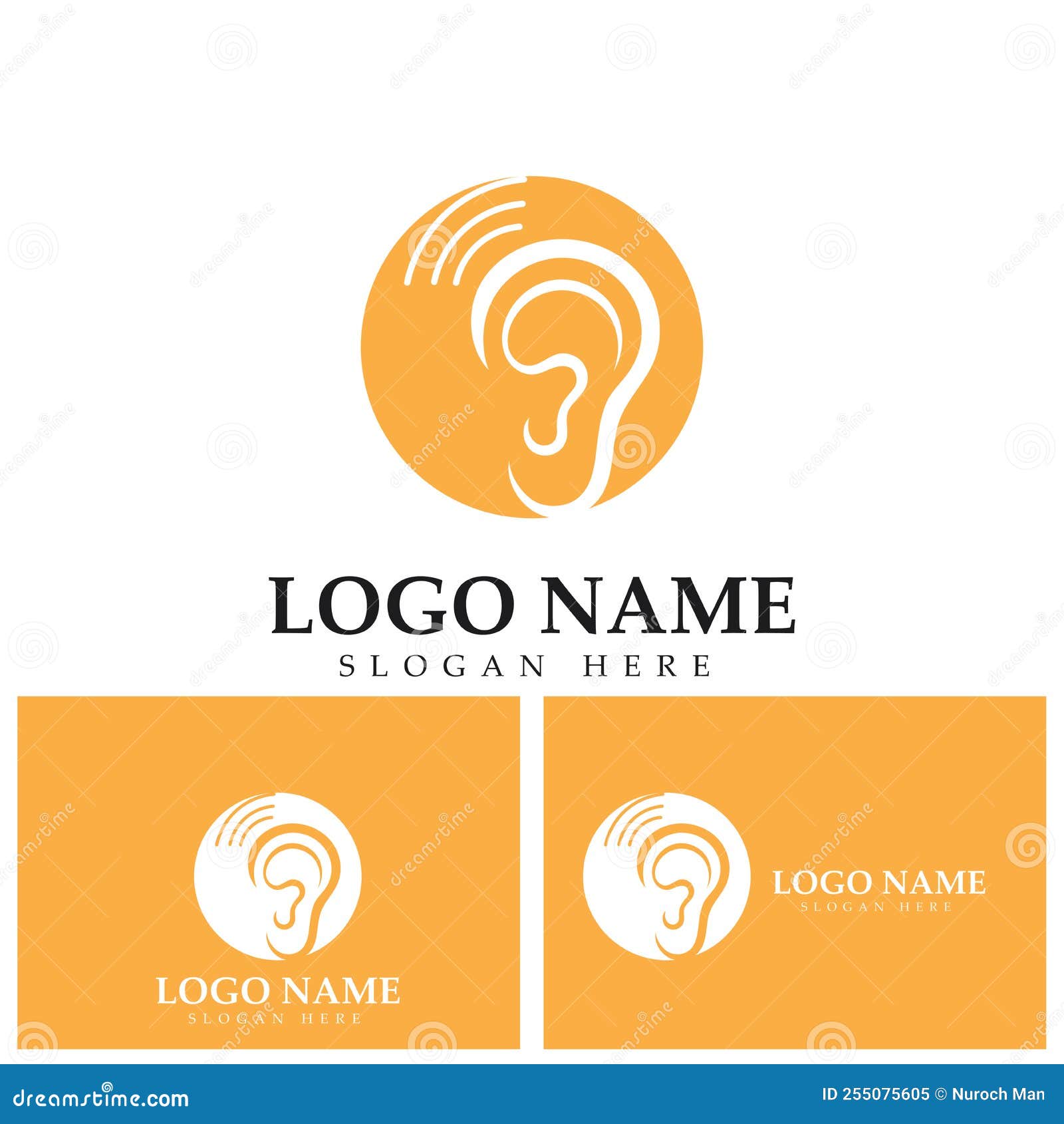 Ear Logo Template Vector Icon. Stock Vector - Illustration of logo ...