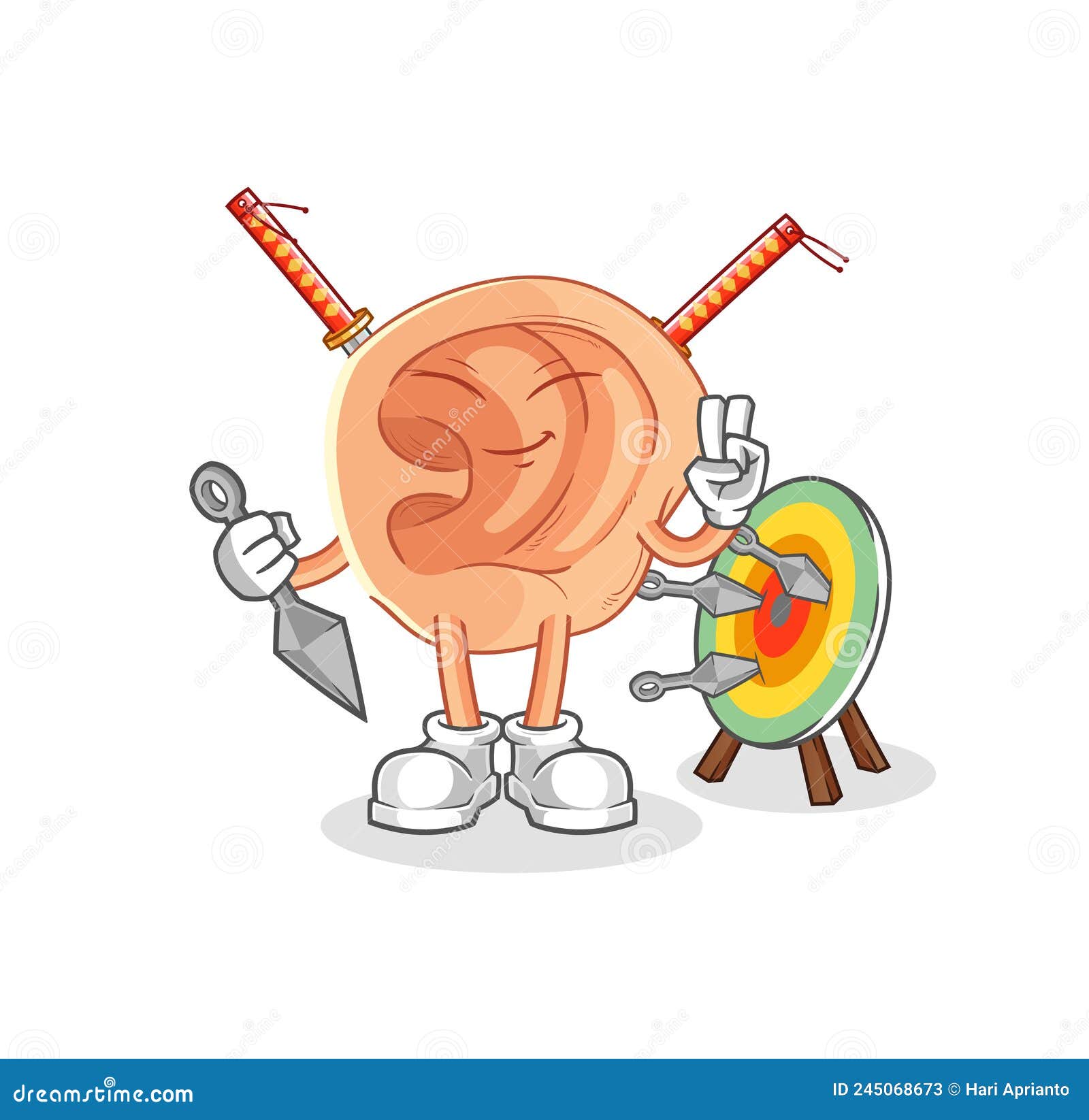 Ear Ninja Cartoon. Character Vector Stock Vector - Illustration of ...