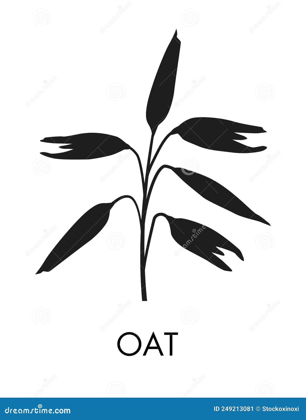 Ear of Oat Symbol Vector Icon Stock Vector - Illustration of logo, food ...