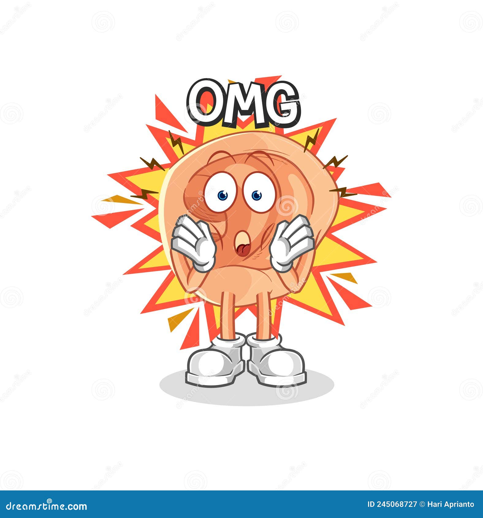 Ear Oh My God Vector. Cartoon Character Stock Vector - Illustration of ...