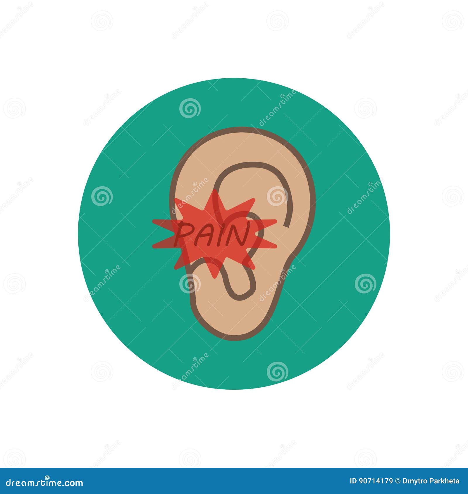Ear pain illustration stock vector. Illustration of health - 90714179
