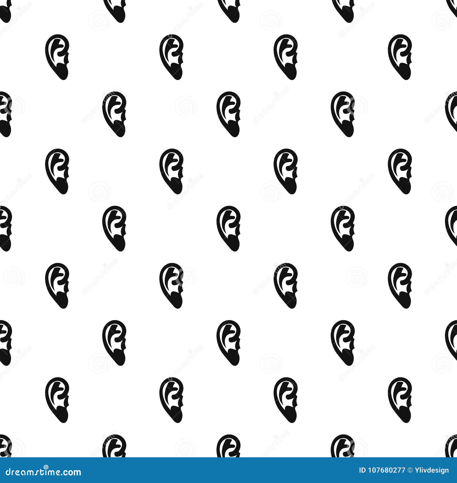 Ear pattern vector stock vector. Illustration of human - 107680277