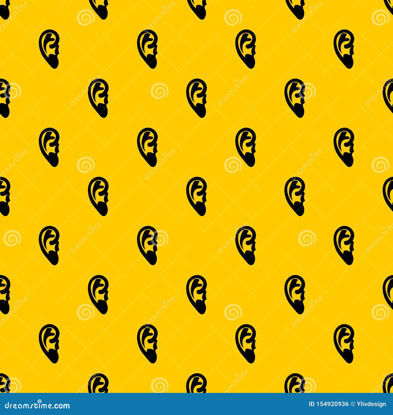 Ear pattern vector stock vector. Illustration of deafness - 154920936