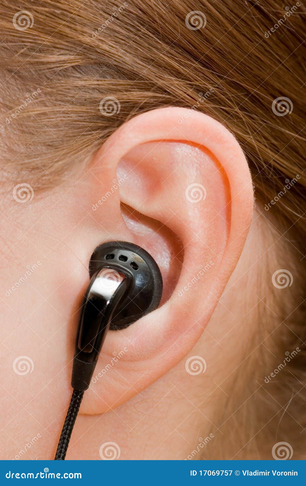 Ear-phone stock image. Image of macro, music, insert - 17069757