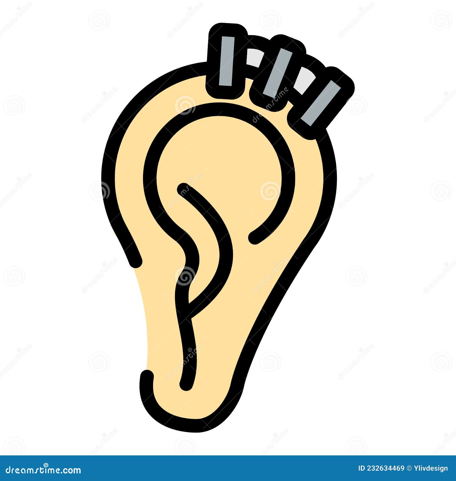 Ear Piercing Icon Color Outline Vector Stock Vector - Illustration of ...