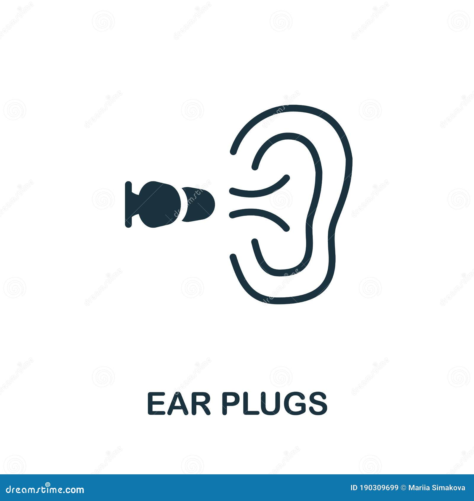 Ear Plugs Icon. Simple Element from Well Sleep Collection. Creative Ear ...