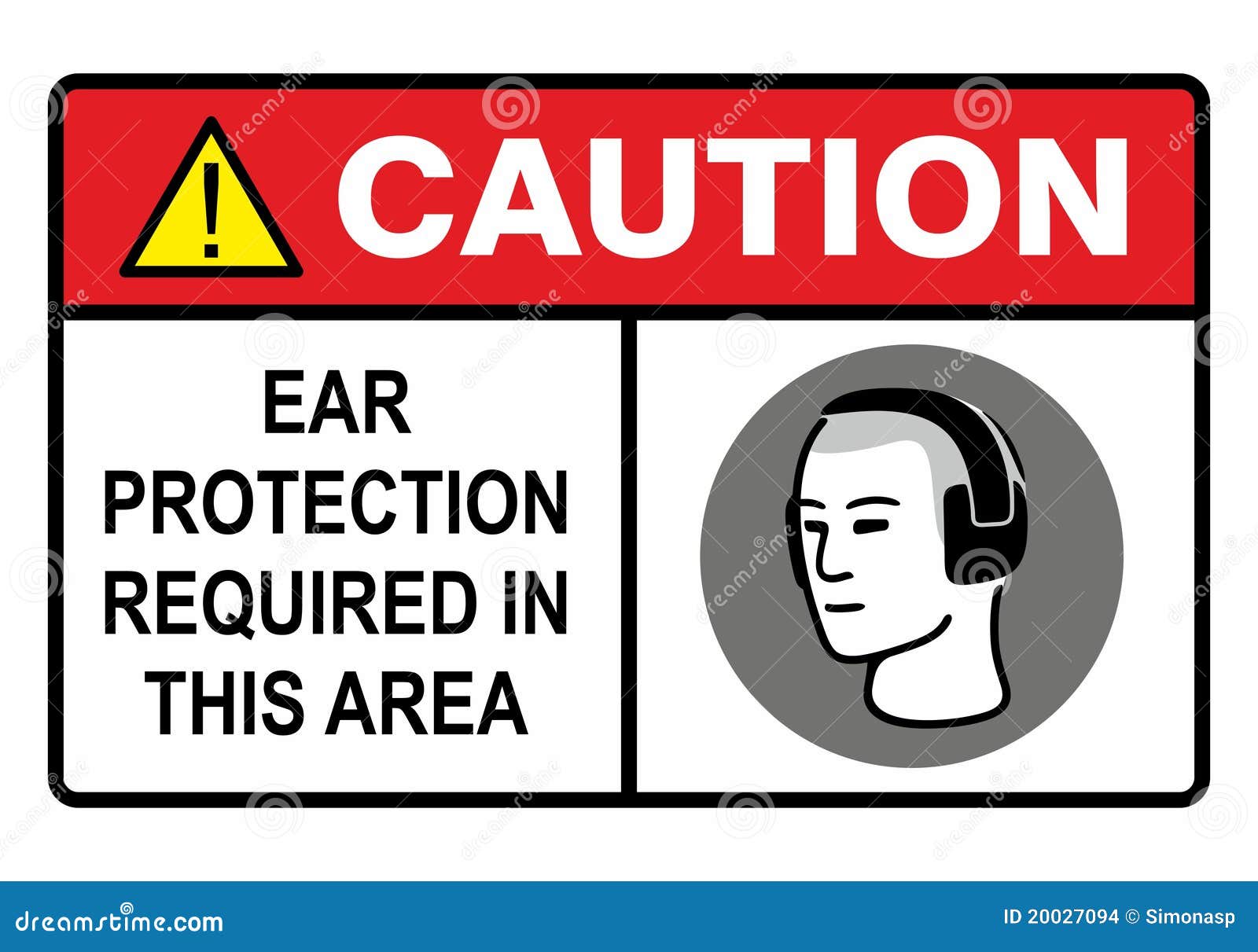Ear protection stock vector. Illustration of alert, face - 20027094
