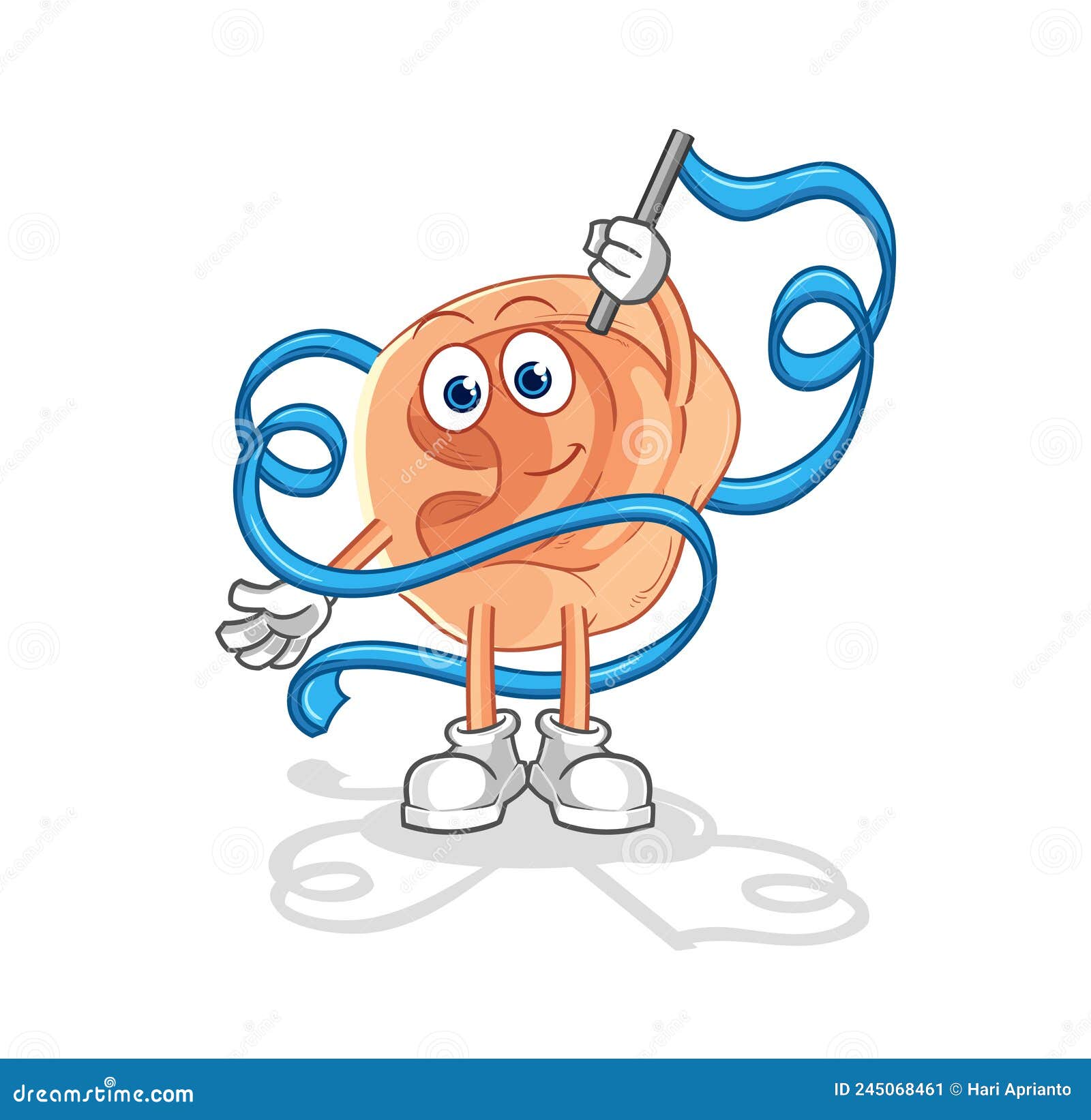 Ear Rhythmic Gymnastics Mascot. Cartoon Vector Stock Vector ...