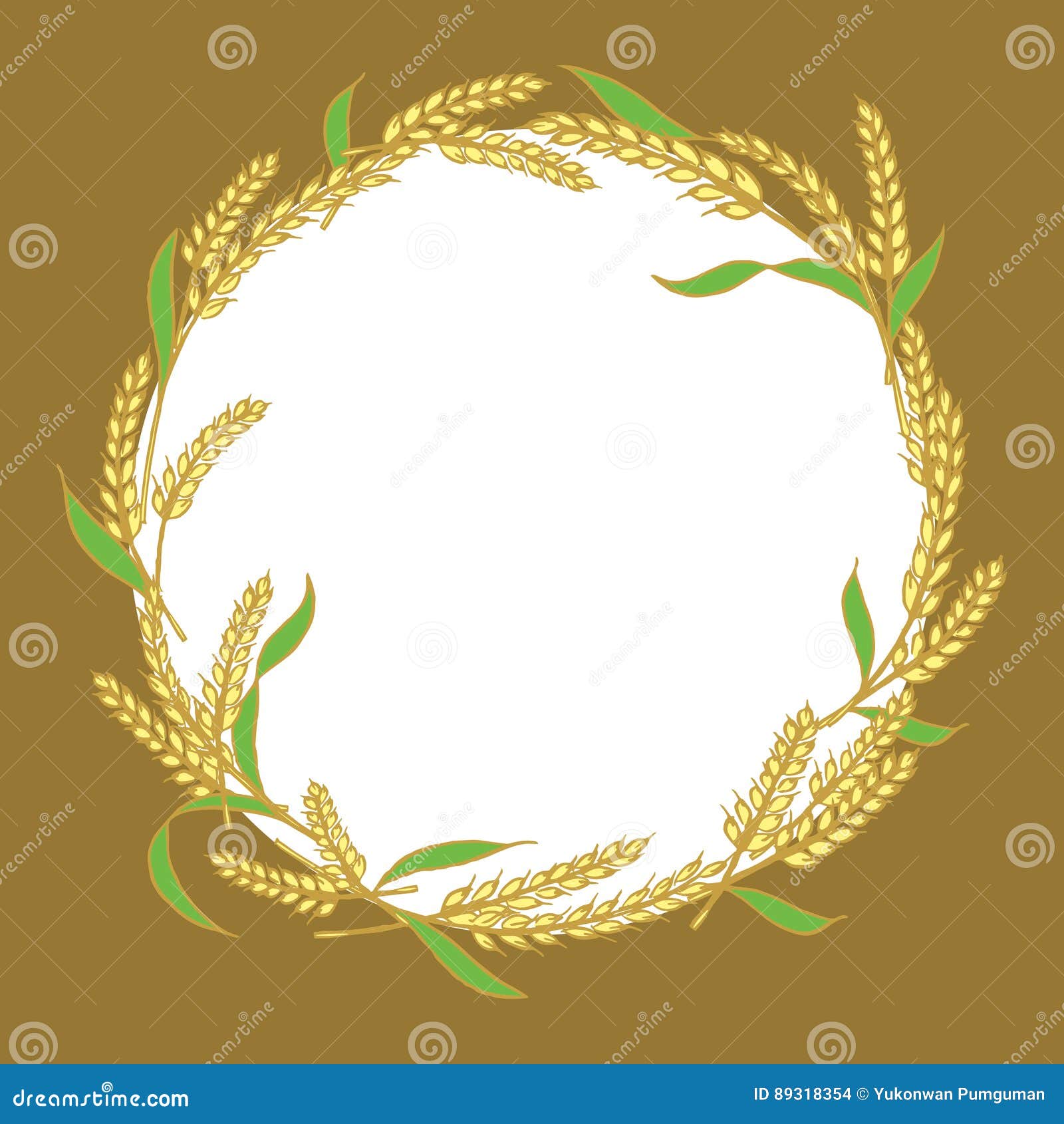 Rice Frame Clip Art Hand Draw Vintage Engraving Style Isolated O Vector ...