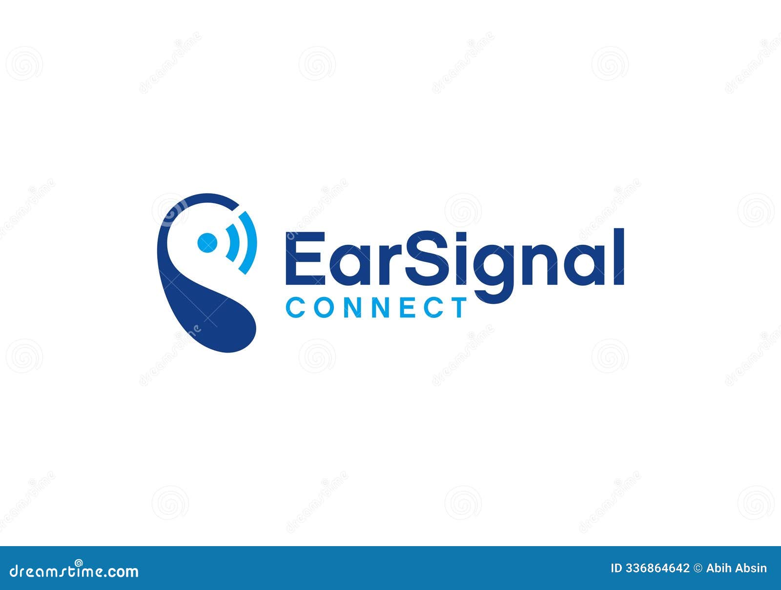 Ear Signal Connection Technology Logo Design Stock Illustration ...